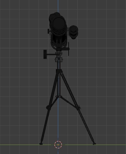 Antique Tripod Telescope - 3d Model free 3D model | CGTrader
