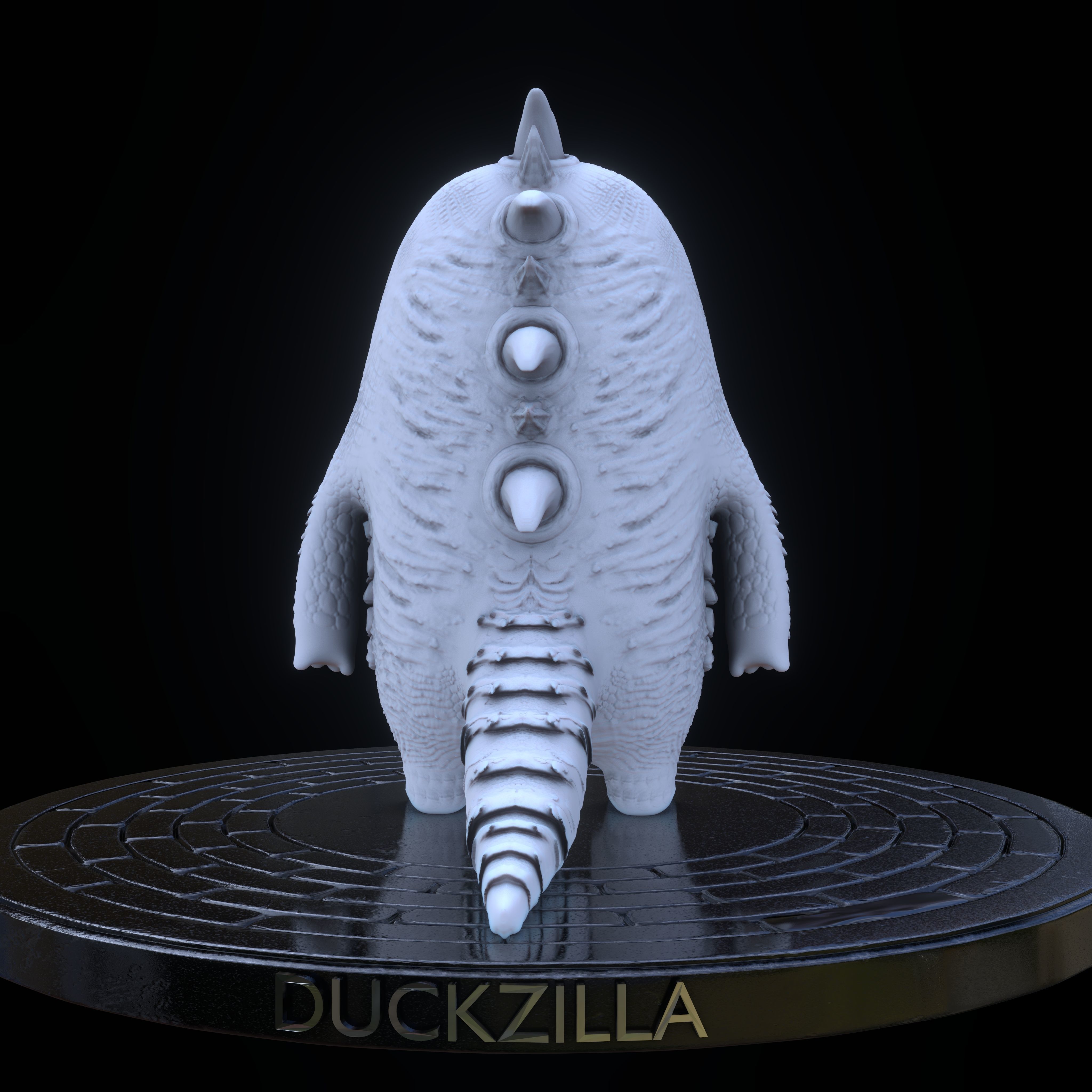 Duckzilla 3D Print Model figurine of bird 3D model 3D printable | CGTrader