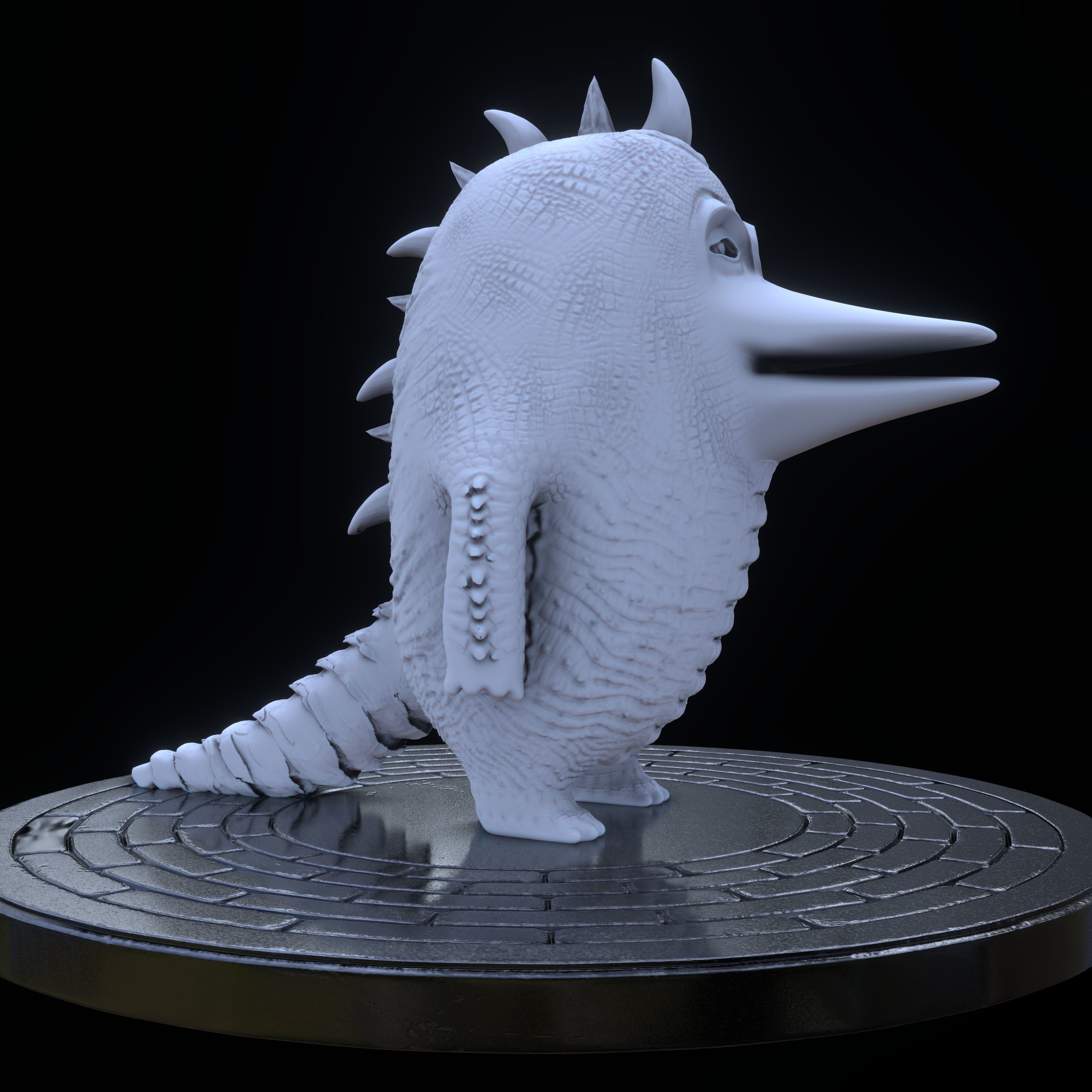 Duckzilla 3D Print Model figurine of bird 3D model 3D printable | CGTrader