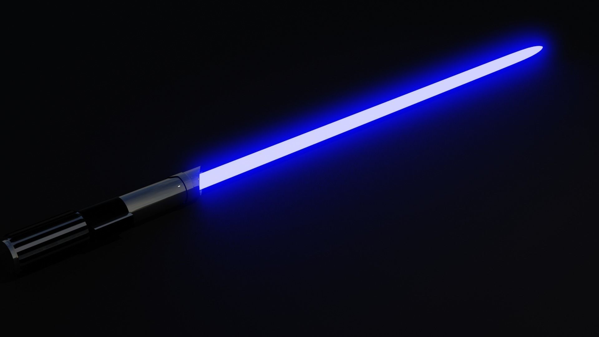 Anakin Skywalker Lightsaber free VR / AR / low-poly 3D model animated ...