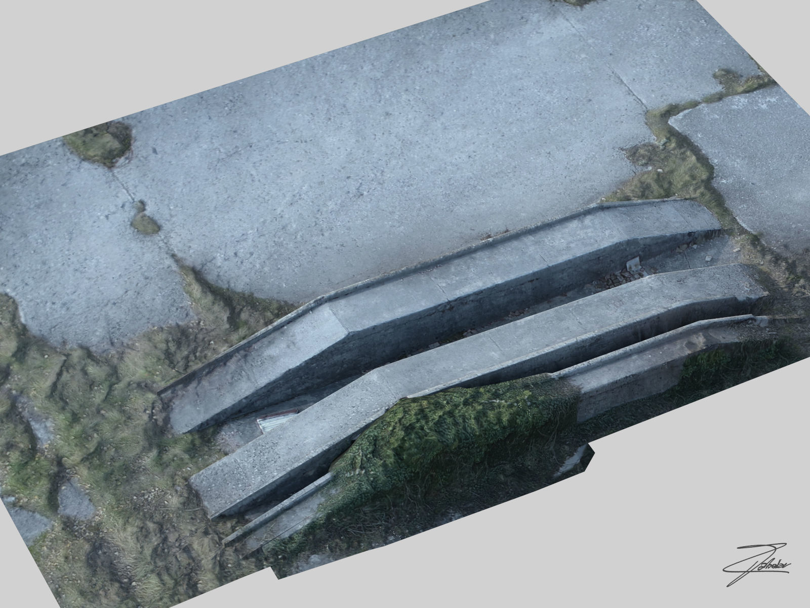 3D model Concrete loading ramp VR / AR / low-poly | CGTrader