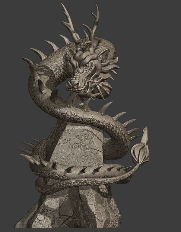 Dragon statue 3D model 3D printable | CGTrader