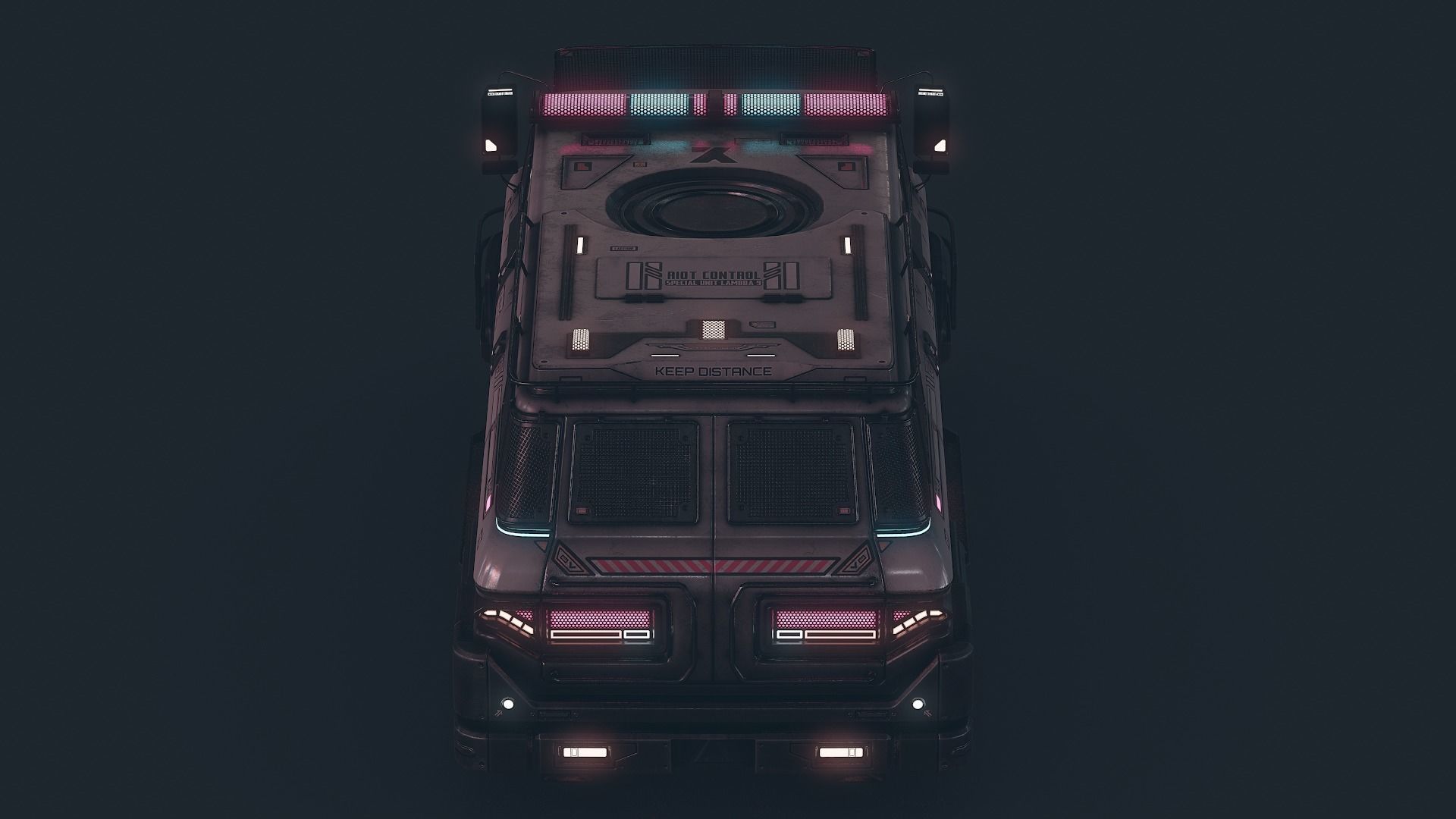 3D model Cyberpunk Riot Van VR / AR / low-poly animated | CGTrader