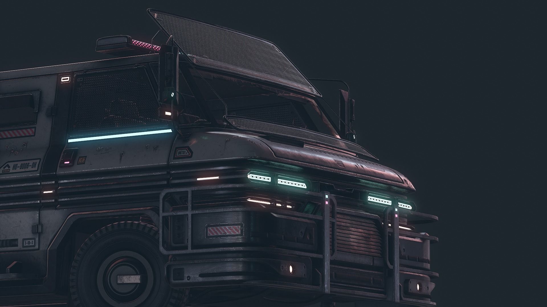3D model Cyberpunk Riot Van VR / AR / low-poly animated | CGTrader