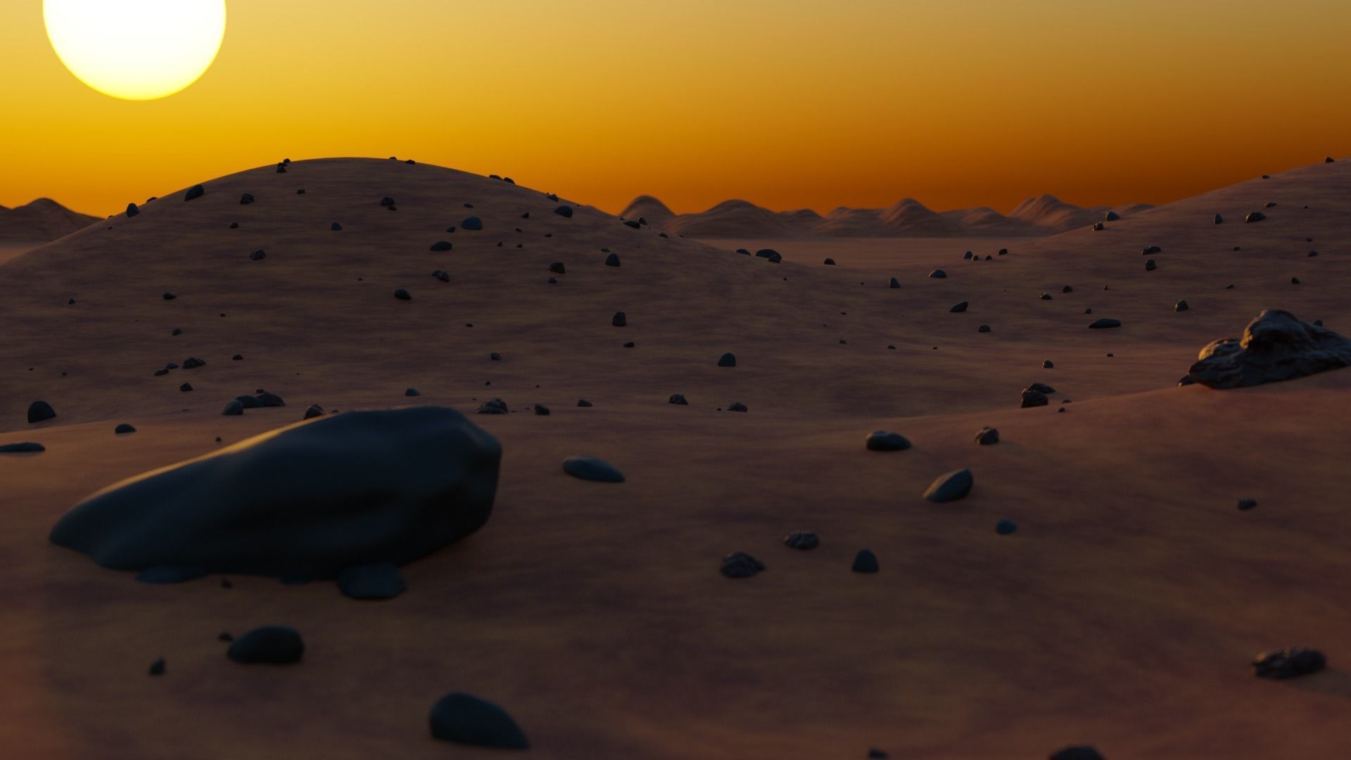Mars landscape 3D model | CGTrader