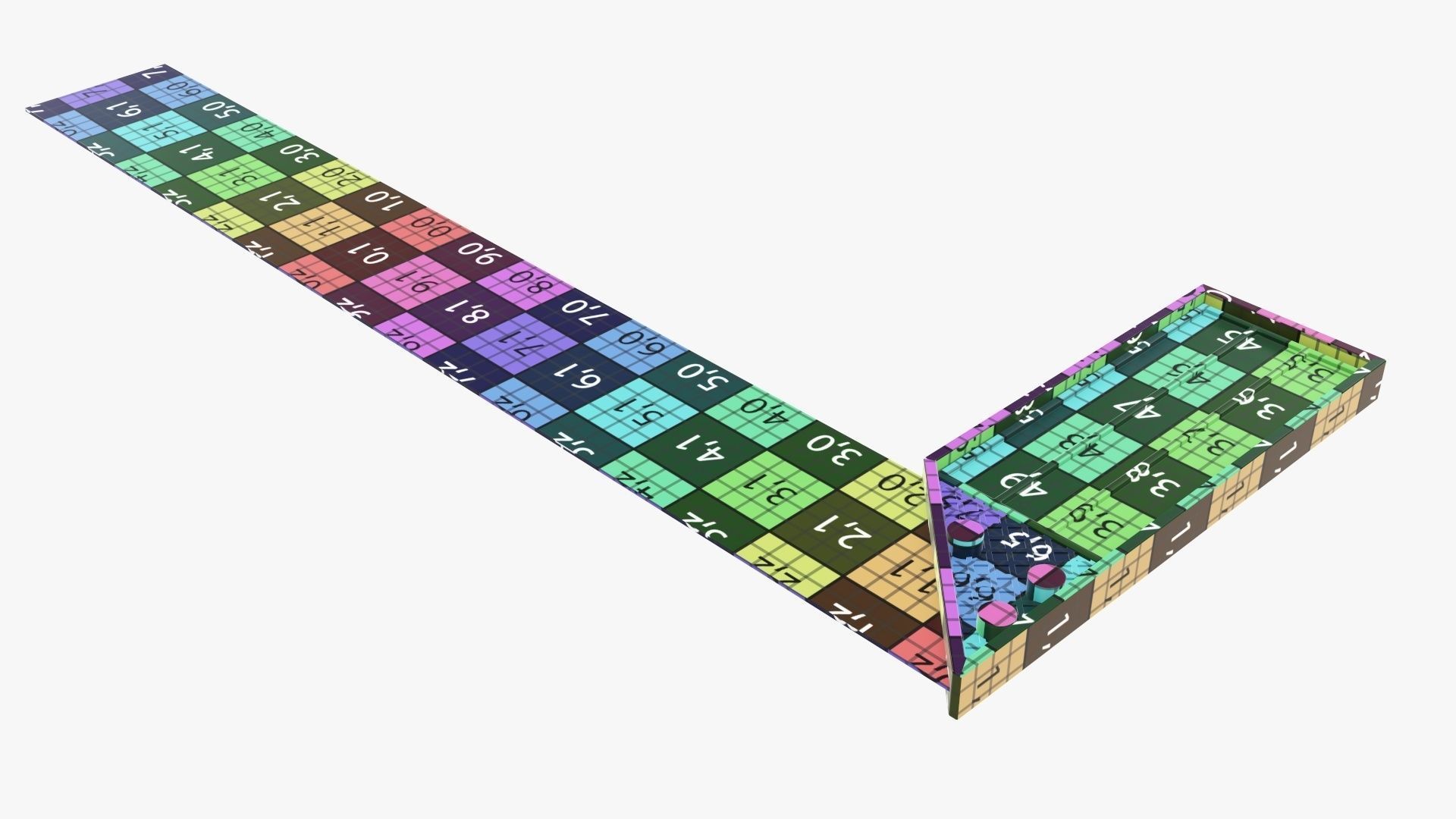 Carpenter ruler L-shape 3D model | CGTrader