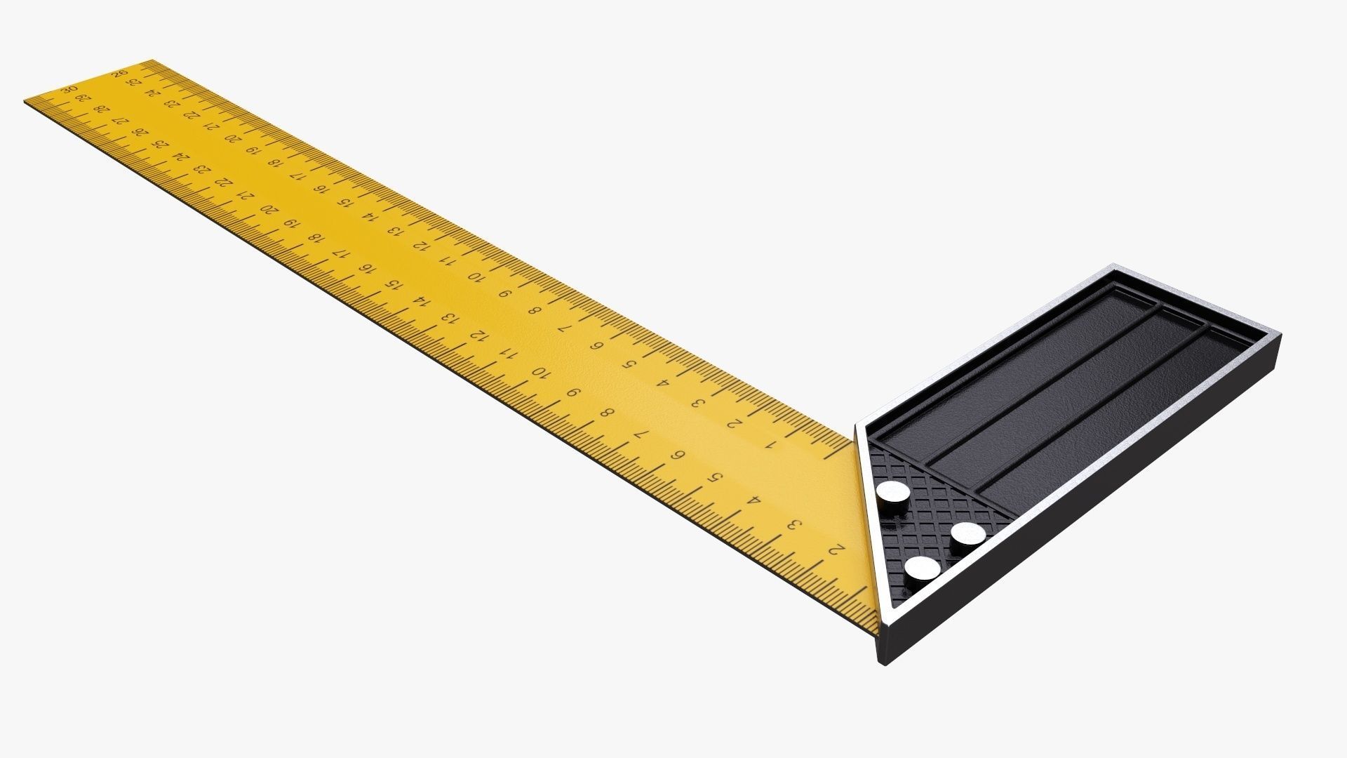 Carpenter ruler L-shape 3D model | CGTrader