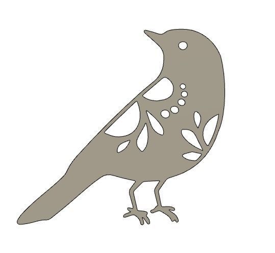 Bird Decoration 2D Wall Art 3D model 3D printable | CGTrader
