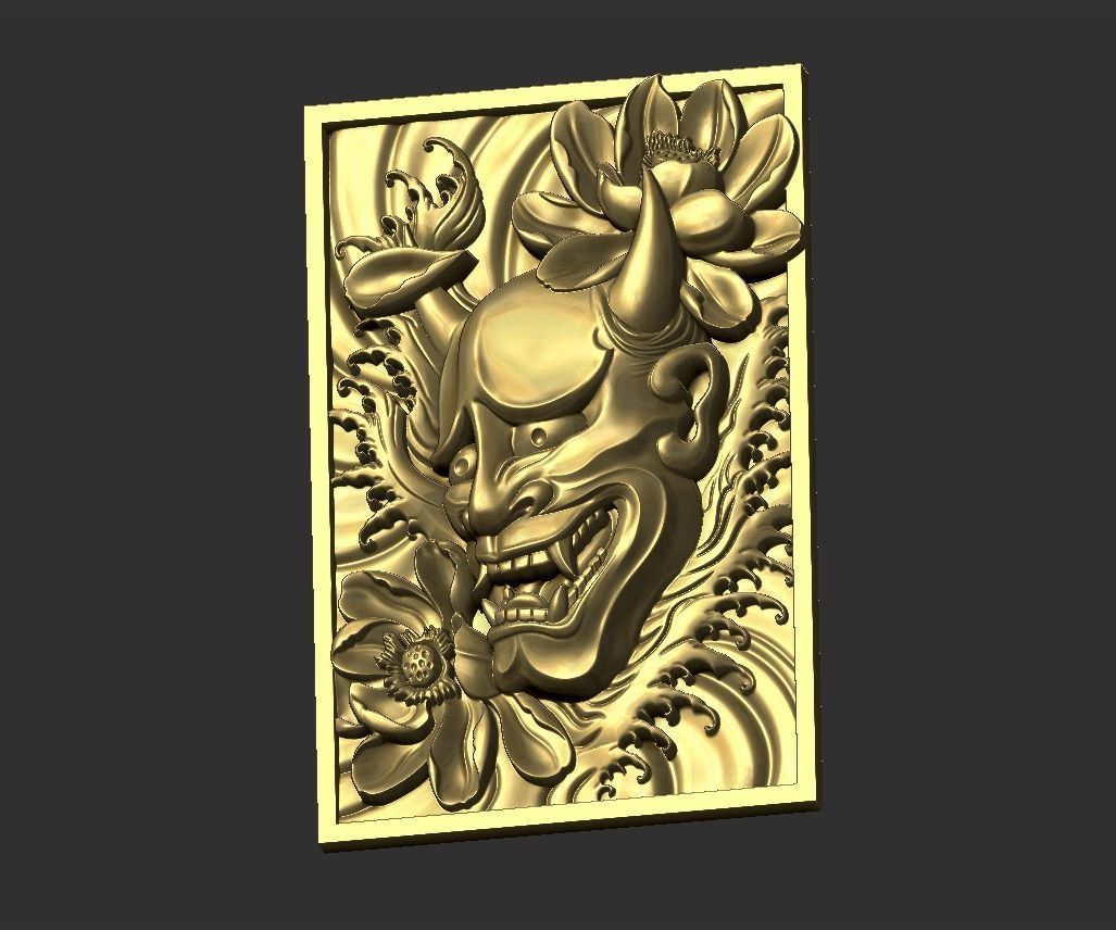 Oni Pendant 3D model 3D printable | CGTrader