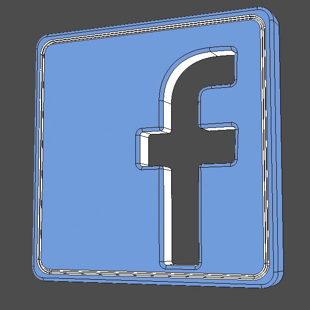 Facebook icons and logos 3D model | CGTrader
