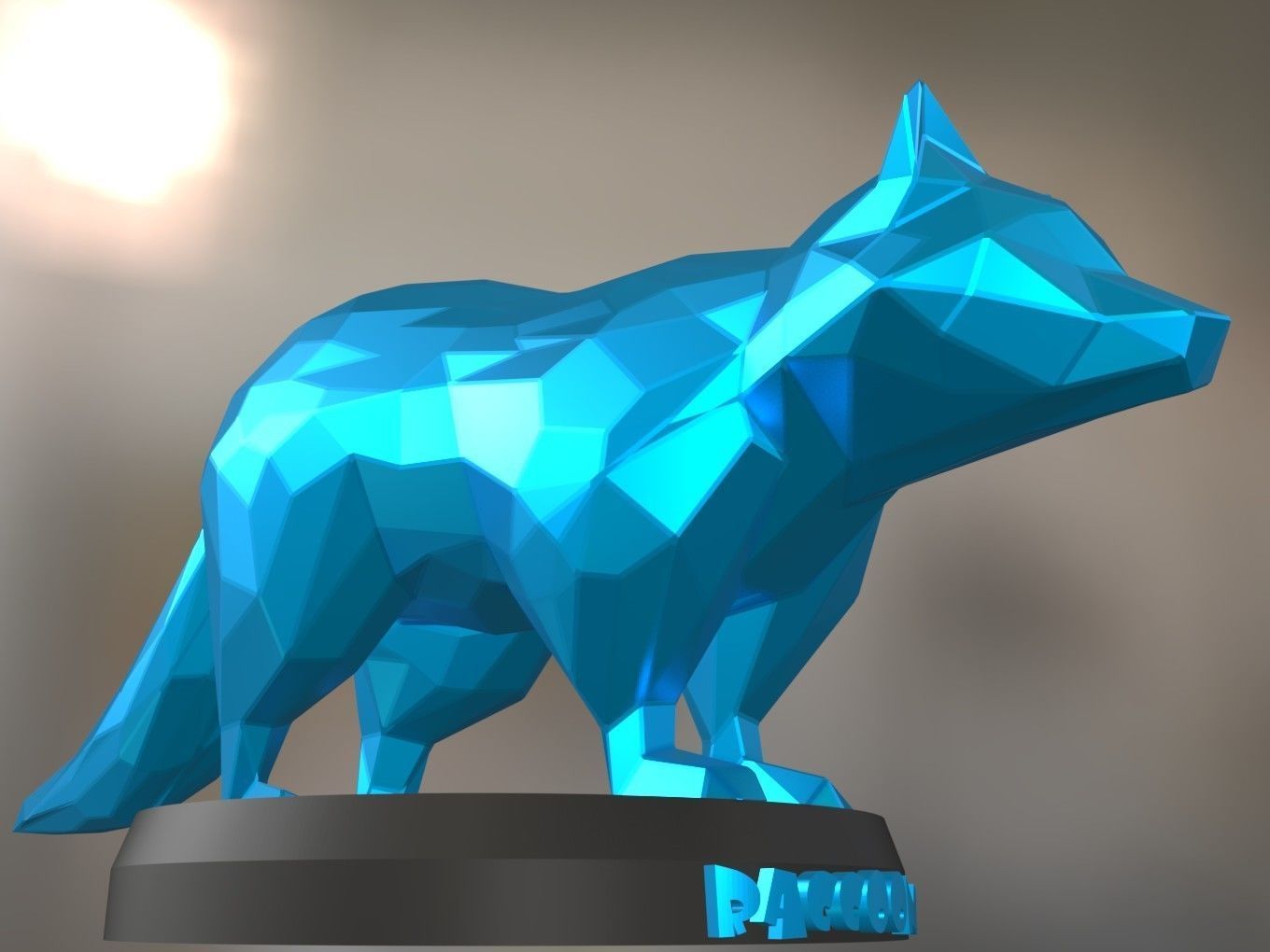 Poly Raccoon 3D model 3D printable | CGTrader