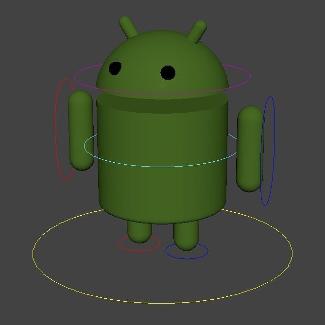Android Mascot Rig free 3D model rigged | CGTrader