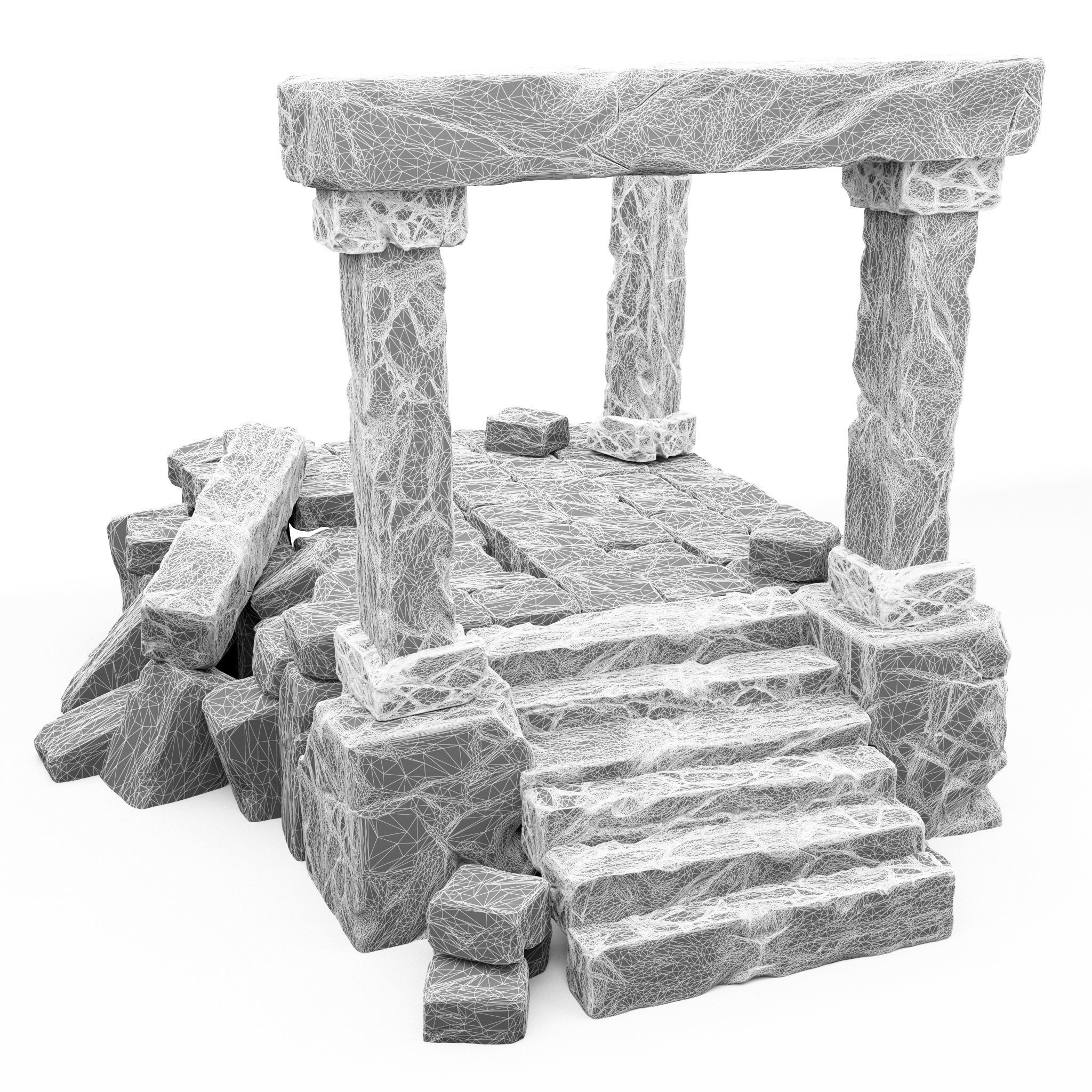 Ancient stone temple 3D model | CGTrader