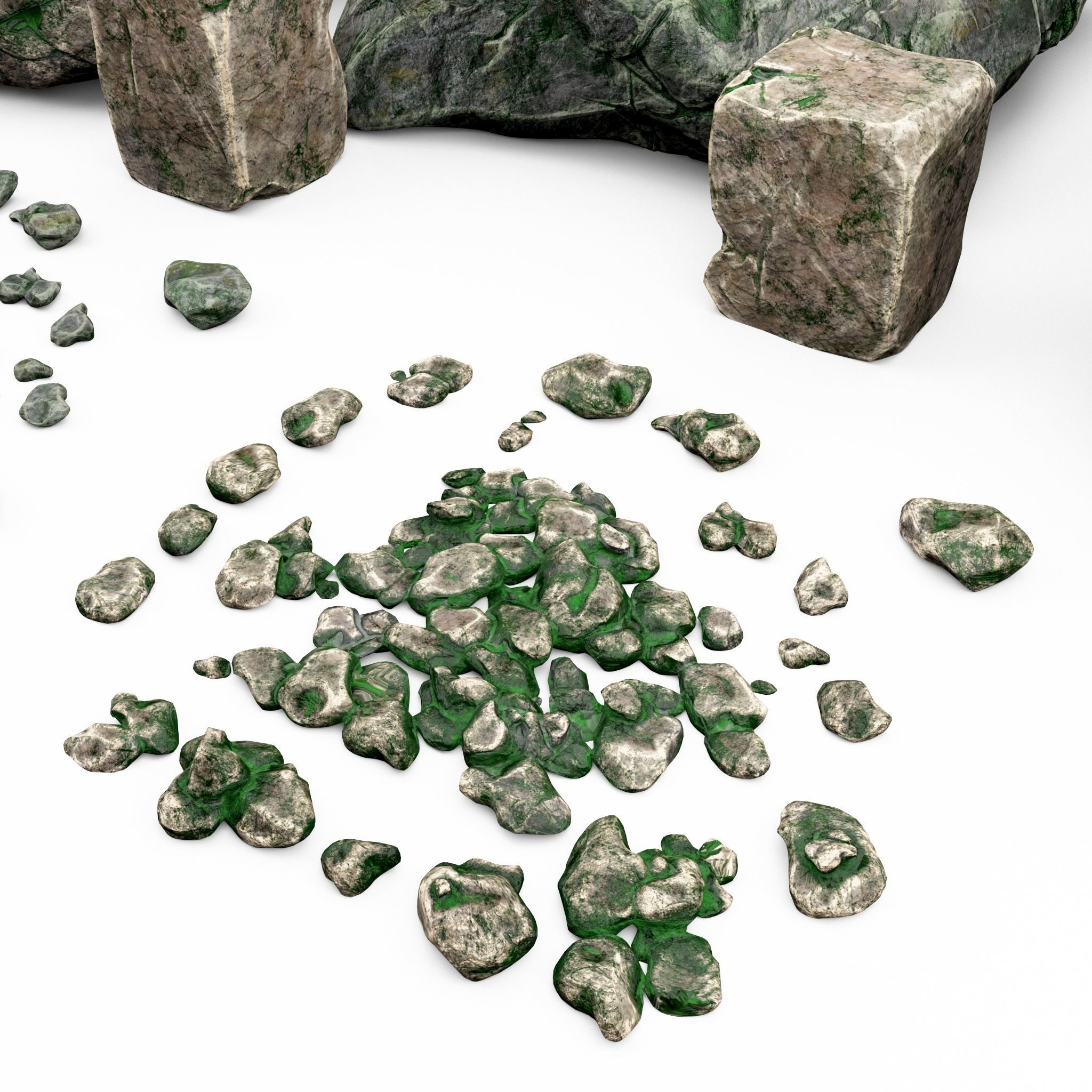 Rock stones cartoon pack 3D model | CGTrader