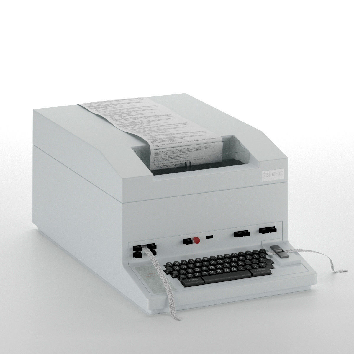 Telex machine 3D model | CGTrader