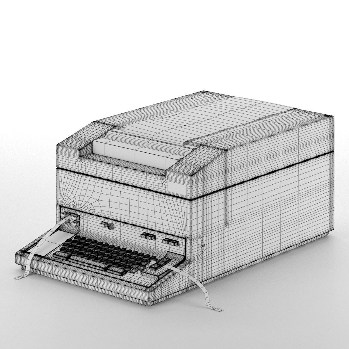 Telex machine 3D model | CGTrader