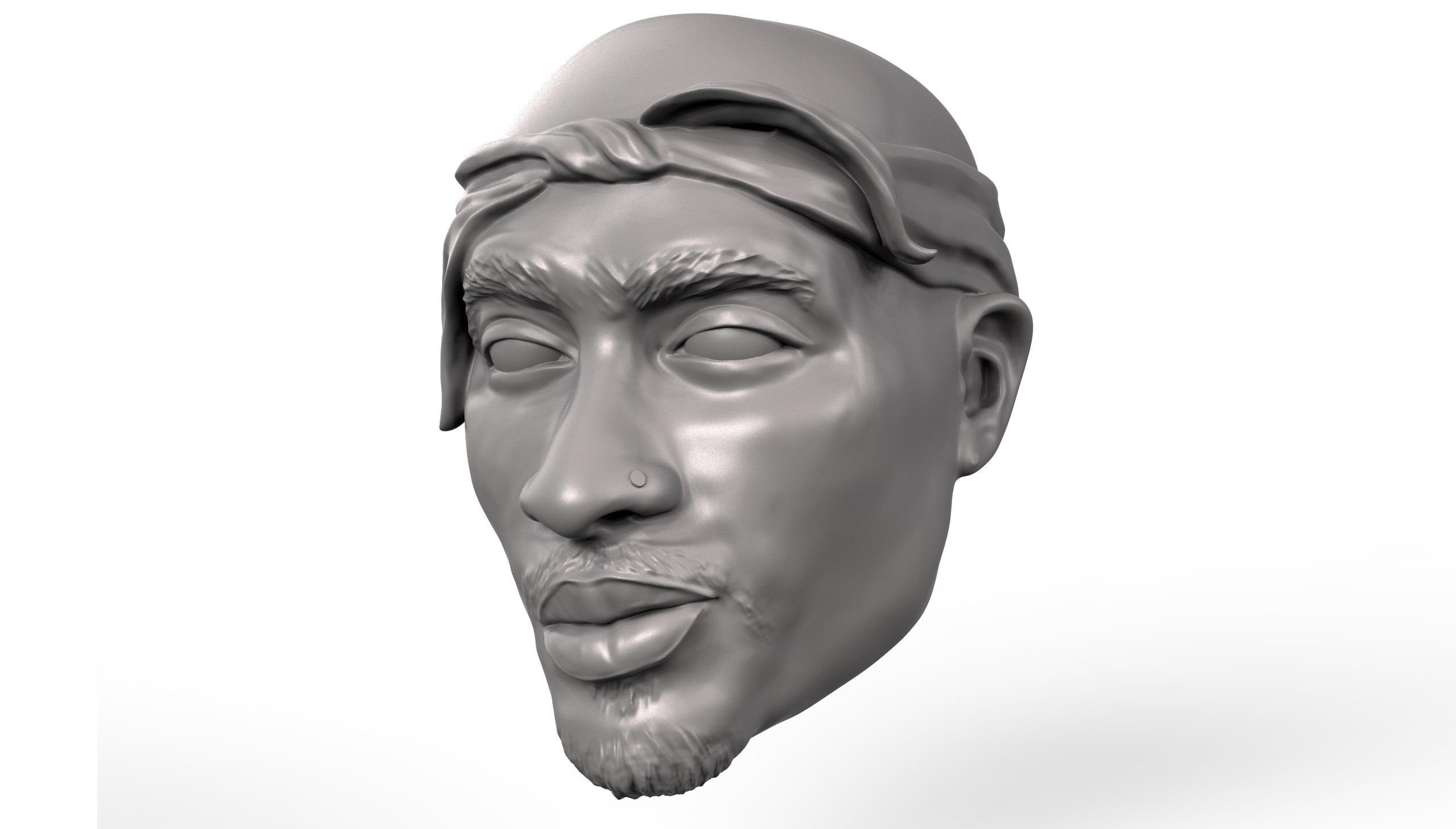 2Pac action figure head portrait 3D model 3D printable | CGTrader