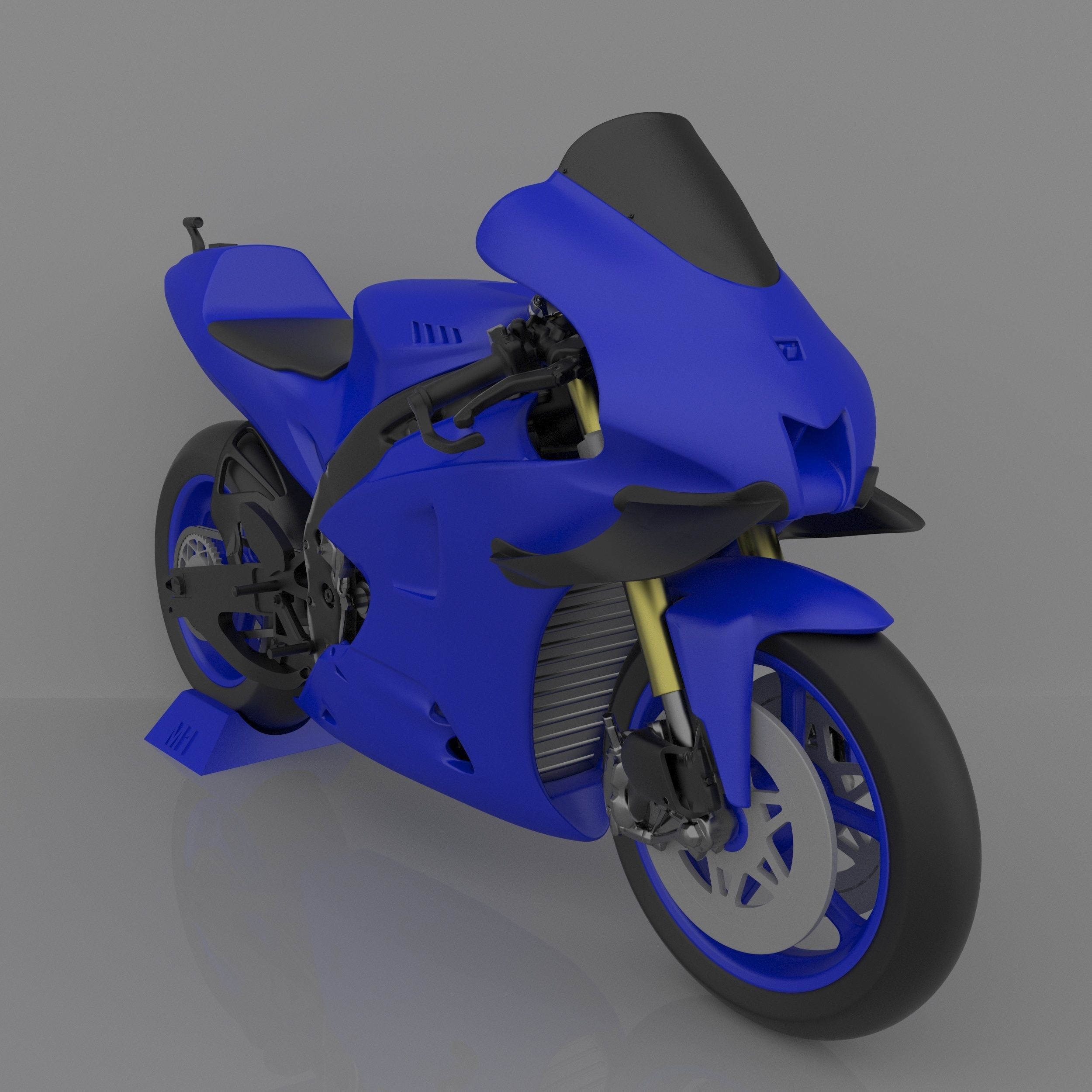 Motorcycle Yamaha YZF-M1 Racing 2020 Ready to Print STL File 3D model ...