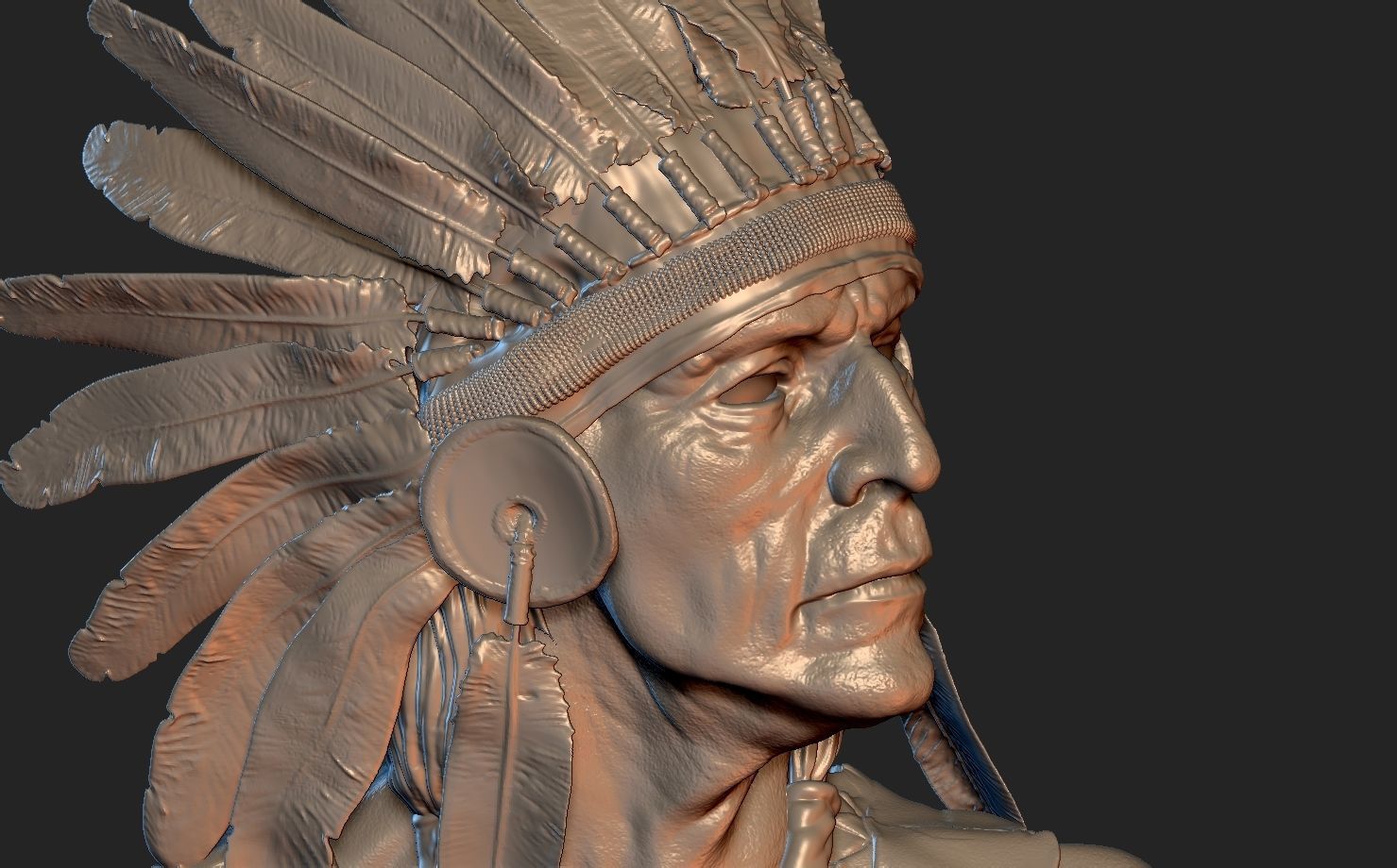 Native American Proud 3D model 3D printable | CGTrader