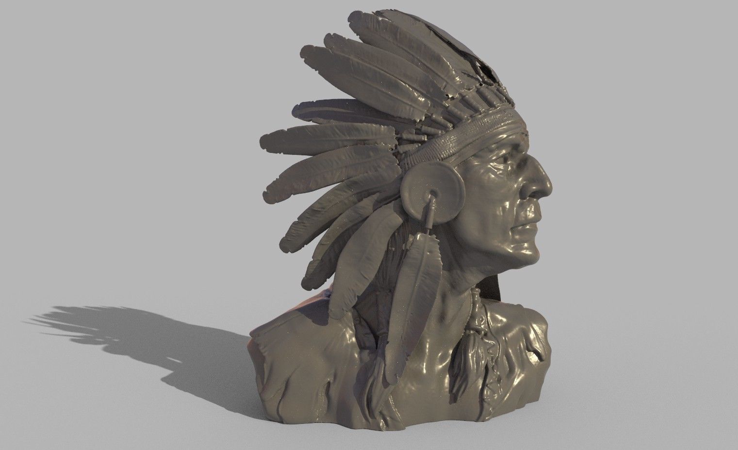 Native American Proud 3D model 3D printable | CGTrader