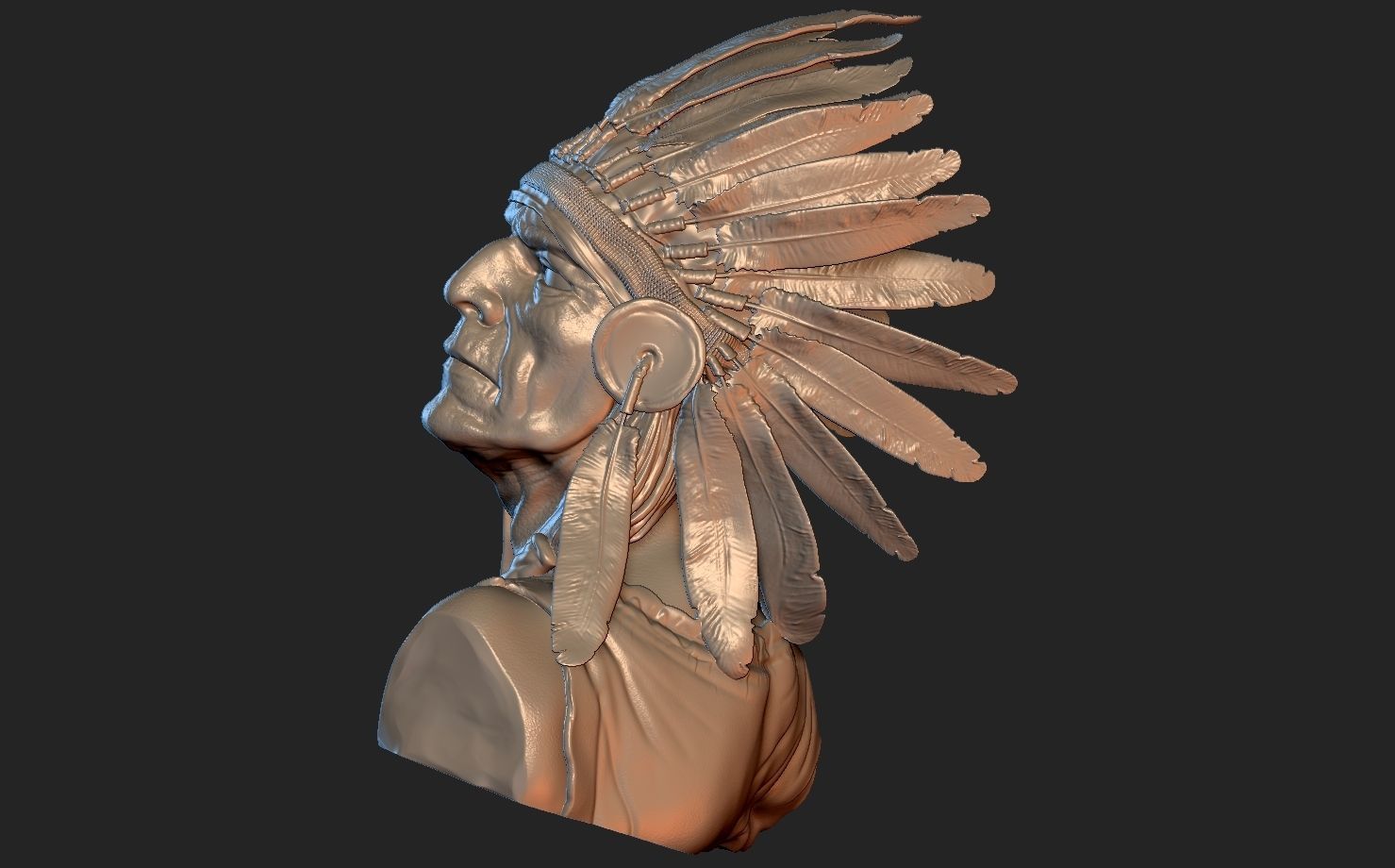 Native American Proud 3D model 3D printable | CGTrader