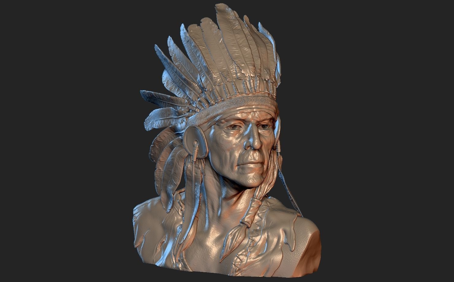 Native American Proud 3D model 3D printable | CGTrader