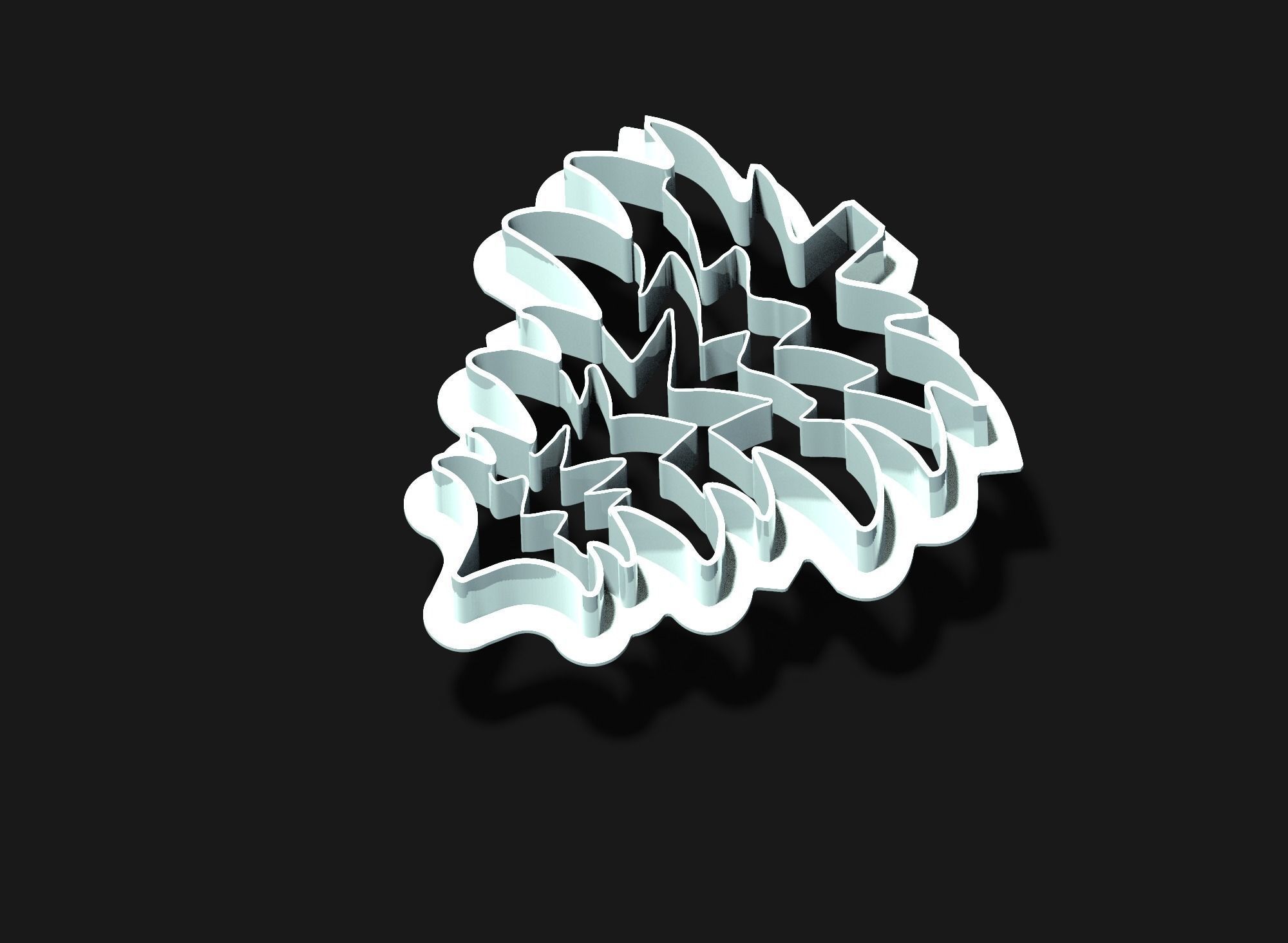 Cookie cutter christmas tree 3D model 3D printable | CGTrader