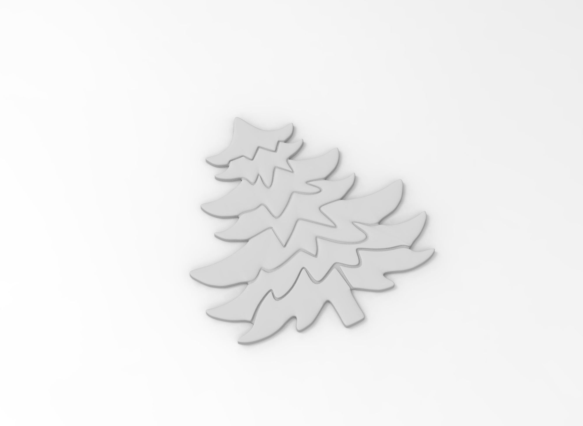 Cookie cutter christmas tree 3D model 3D printable | CGTrader