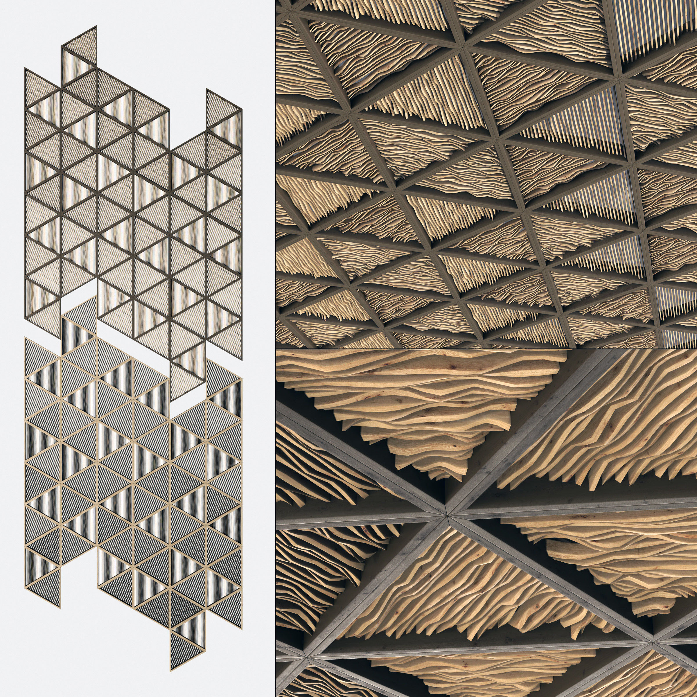 Ceiling parametric Triangle n1 3D model | CGTrader