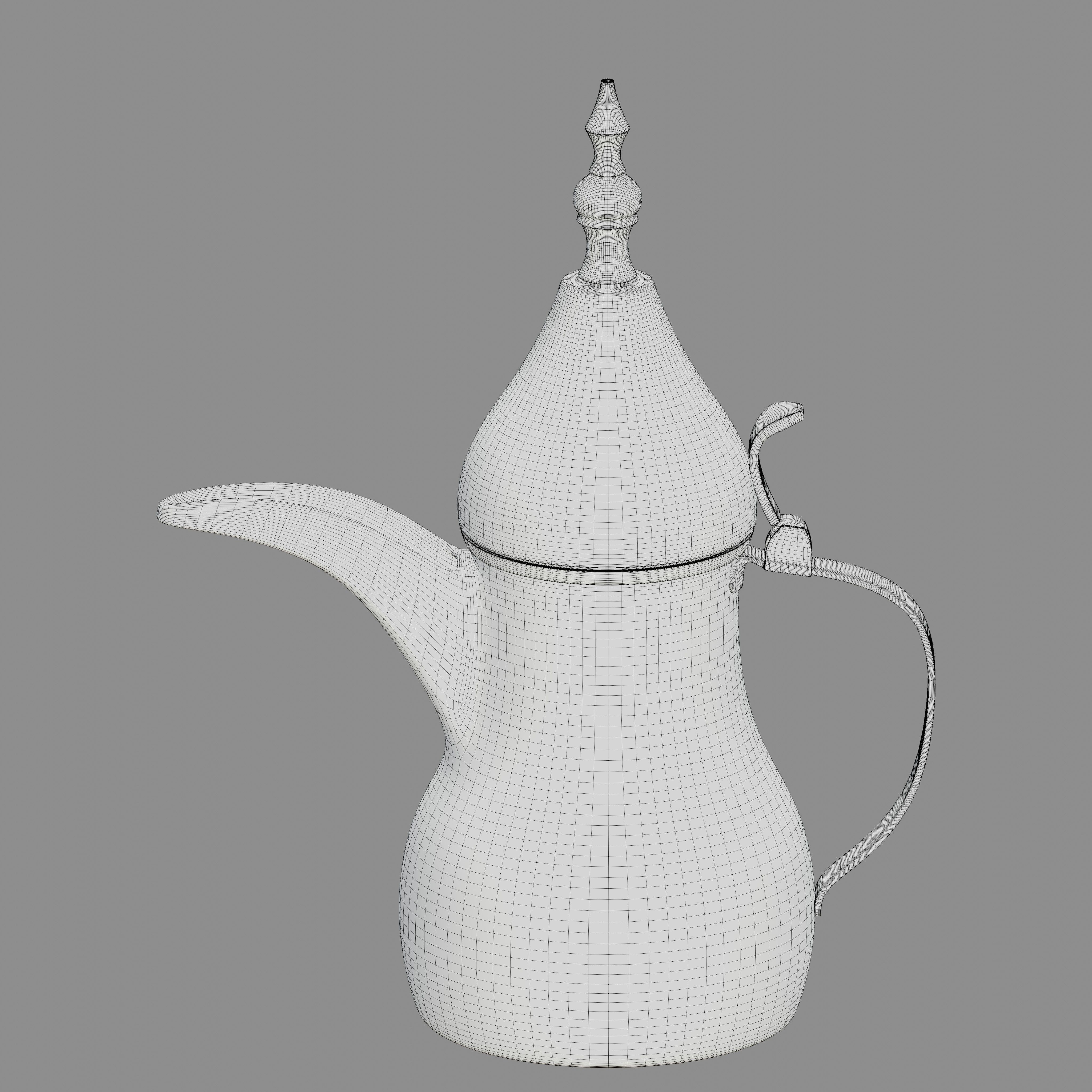 Engraved Arabic coffee pot 3D model | CGTrader