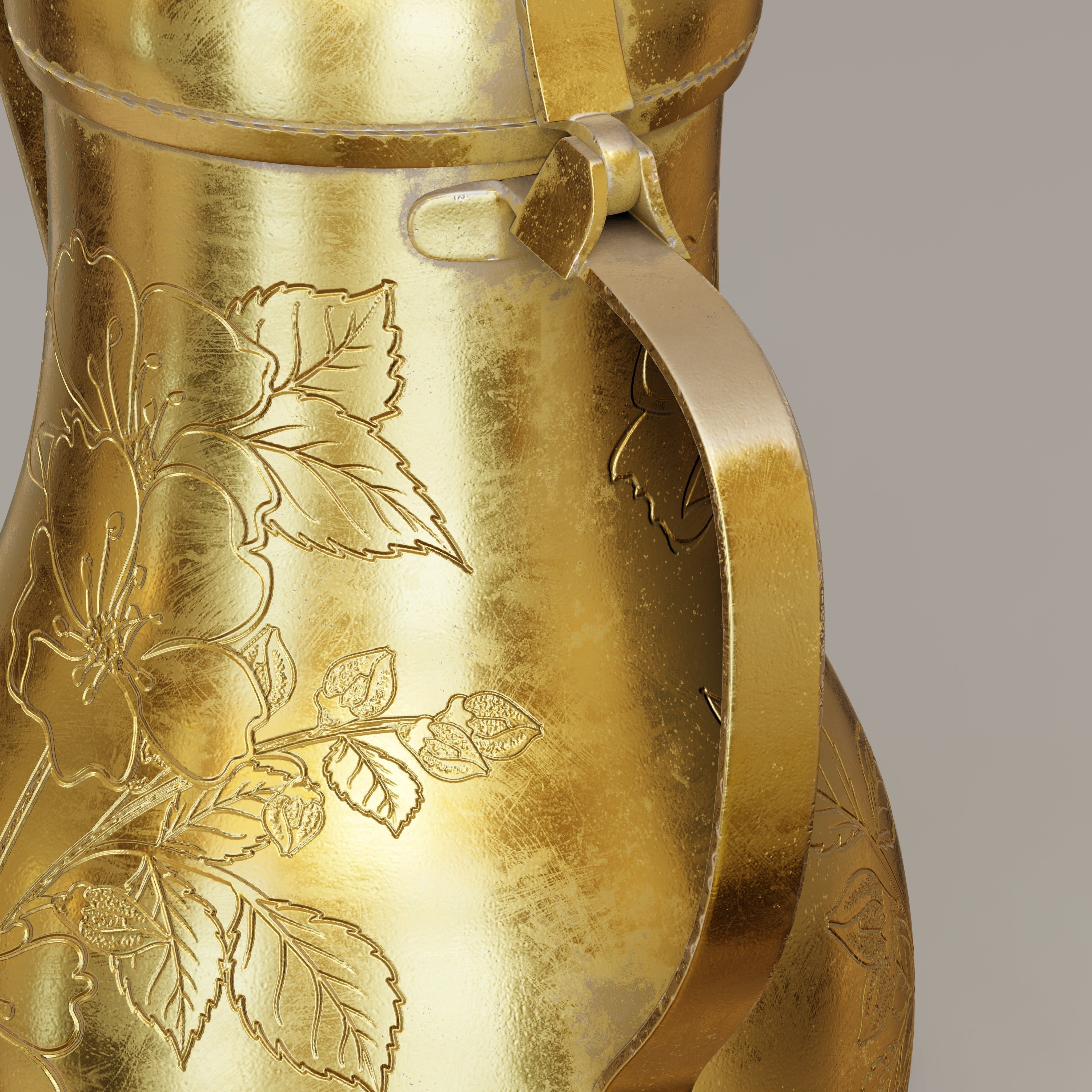 Engraved Arabic coffee pot 3D model | CGTrader