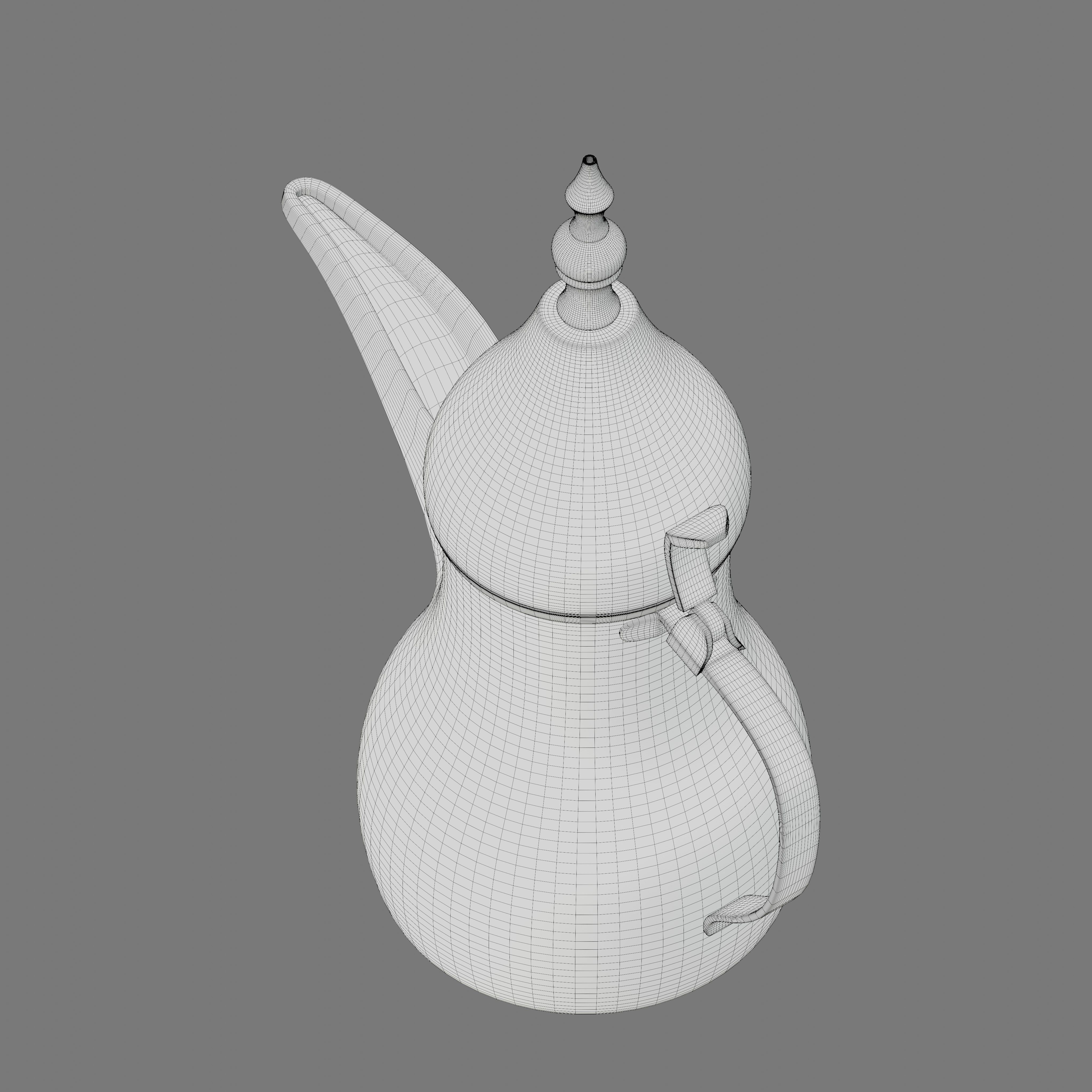Engraved Arabic coffee pot 3D model | CGTrader