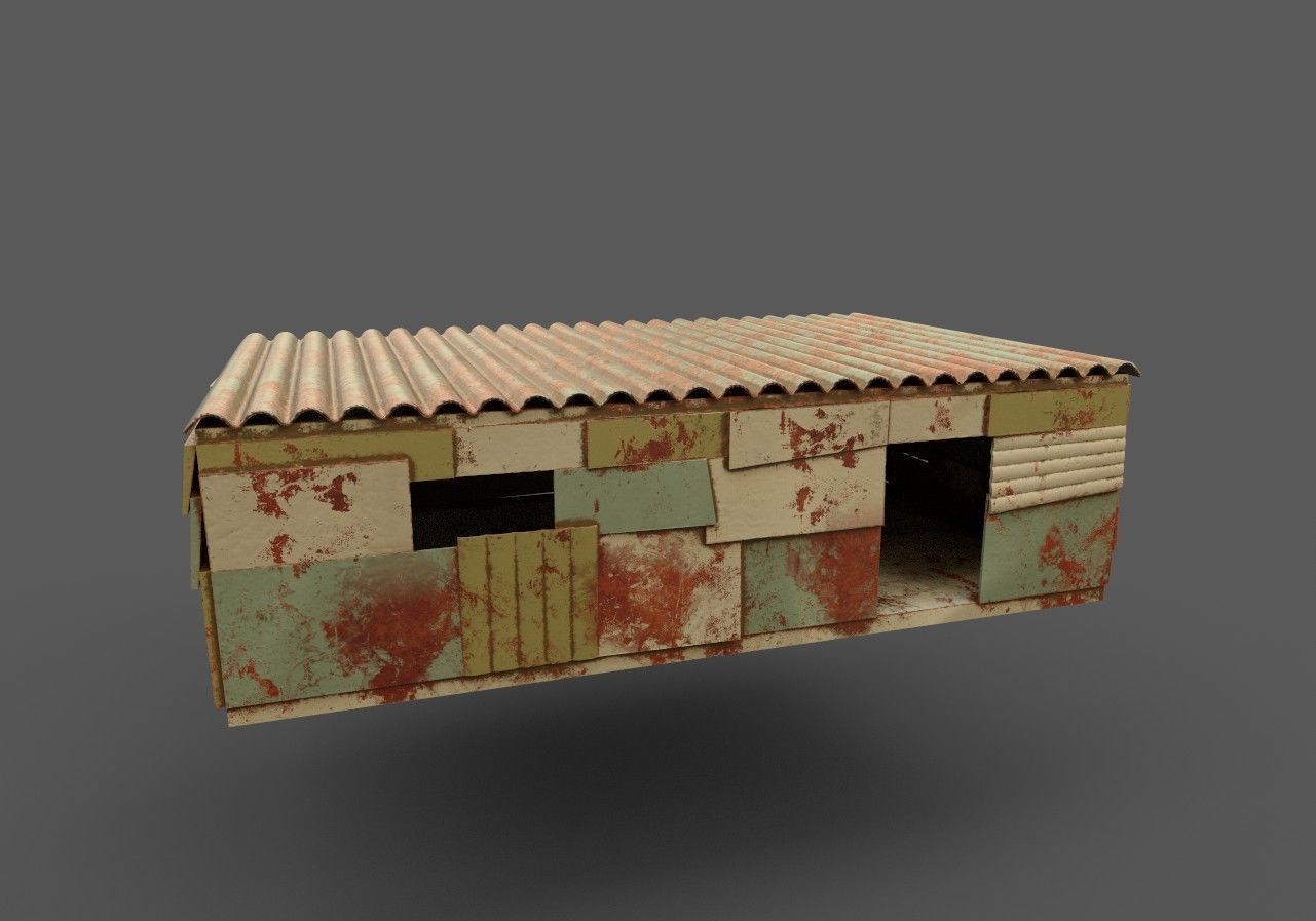 3D model rusty shed VR / AR / low-poly | CGTrader