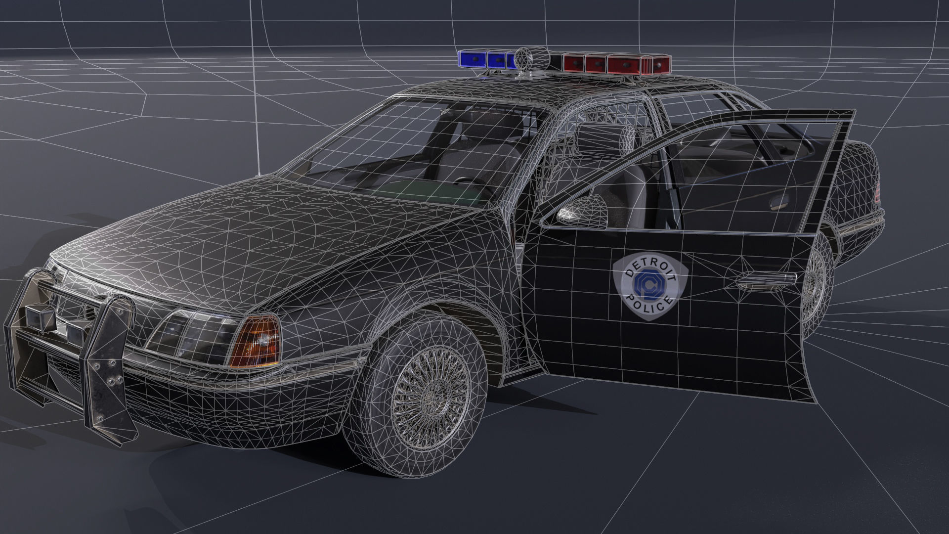 3D model Ford Taurus Robocop OCP Police Car VR / AR / low-poly | CGTrader