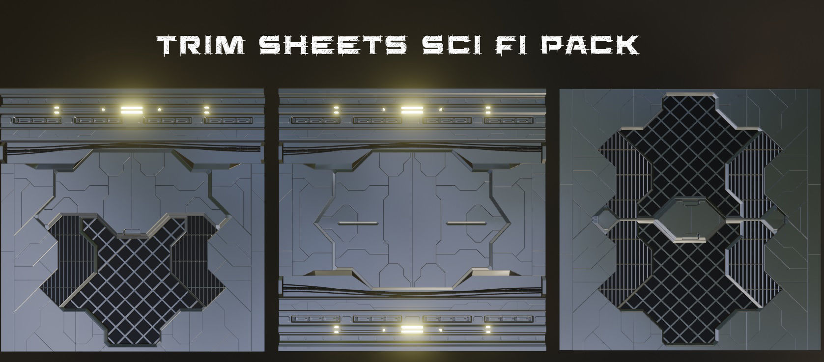 3D model Trim Sheets Sci Fi VR / AR / low-poly | CGTrader