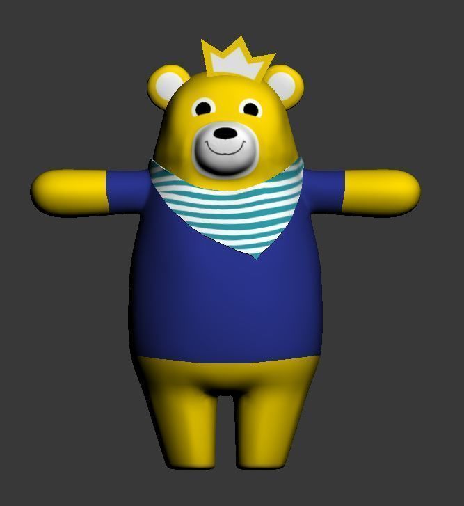 3D model cartoon bear 3D model VR / AR / low-poly | CGTrader