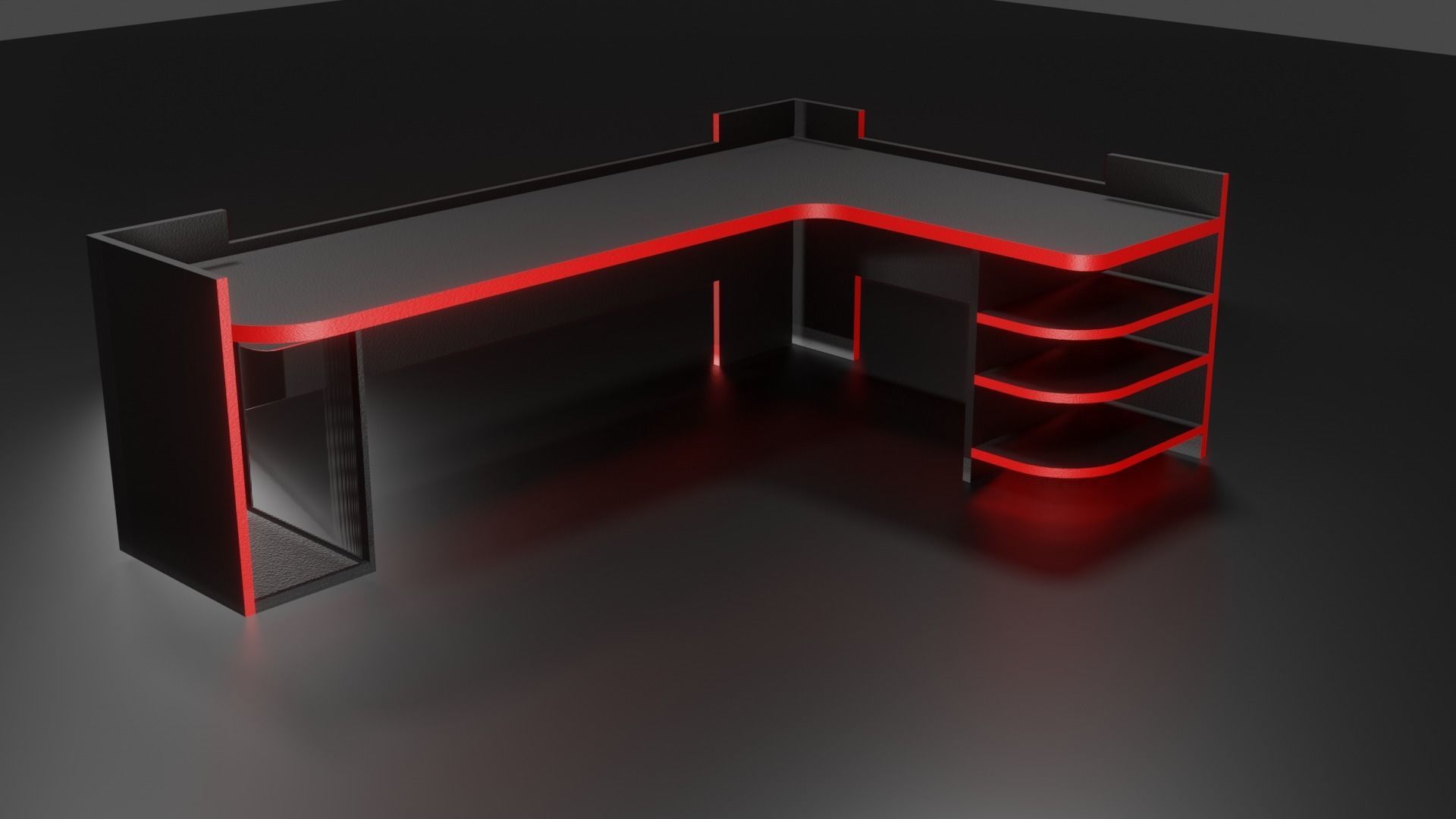 Gaming Desk free VR / AR / low-poly 3D model | CGTrader