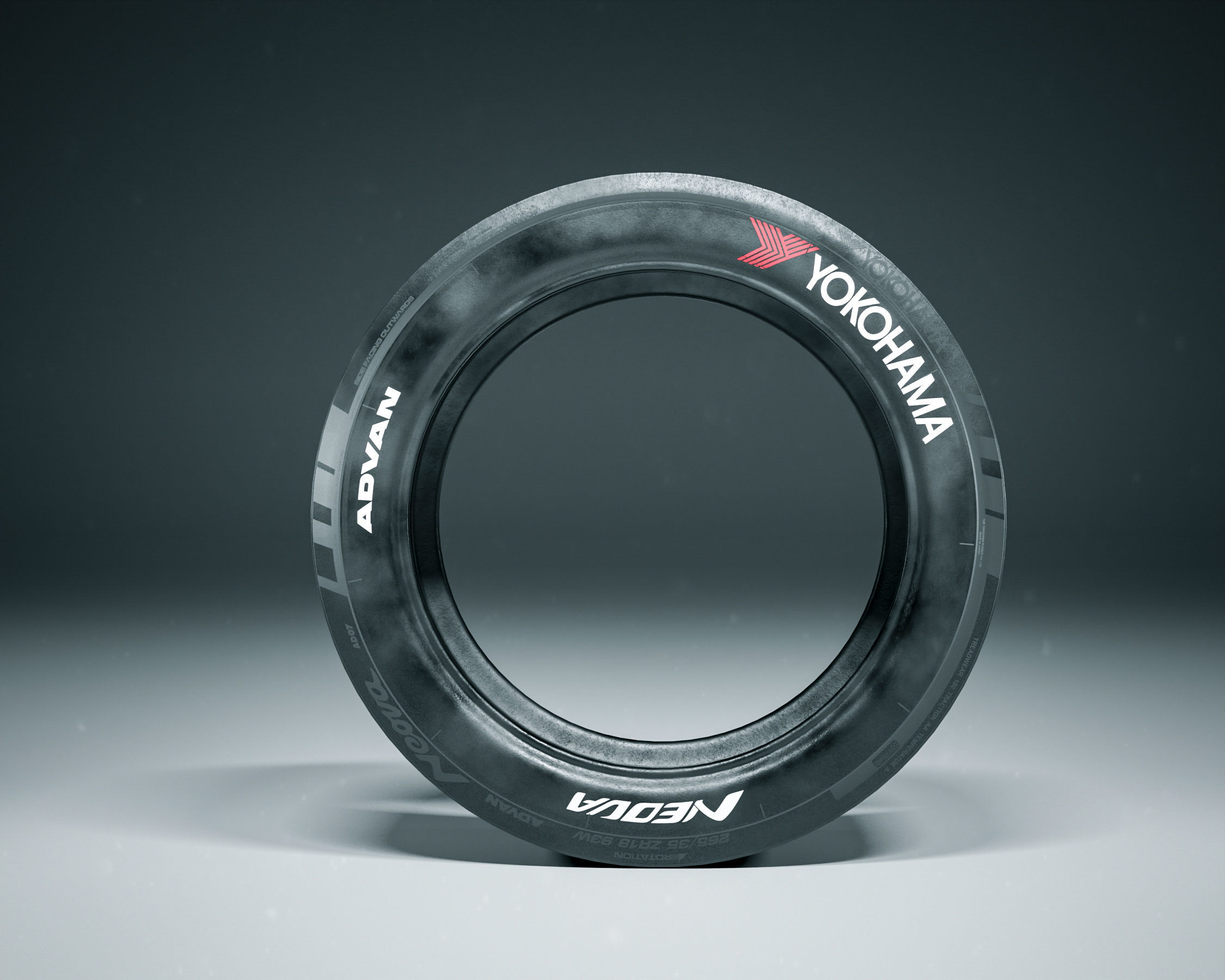 Yokohama Advan Racing Slicks 3D model | CGTrader
