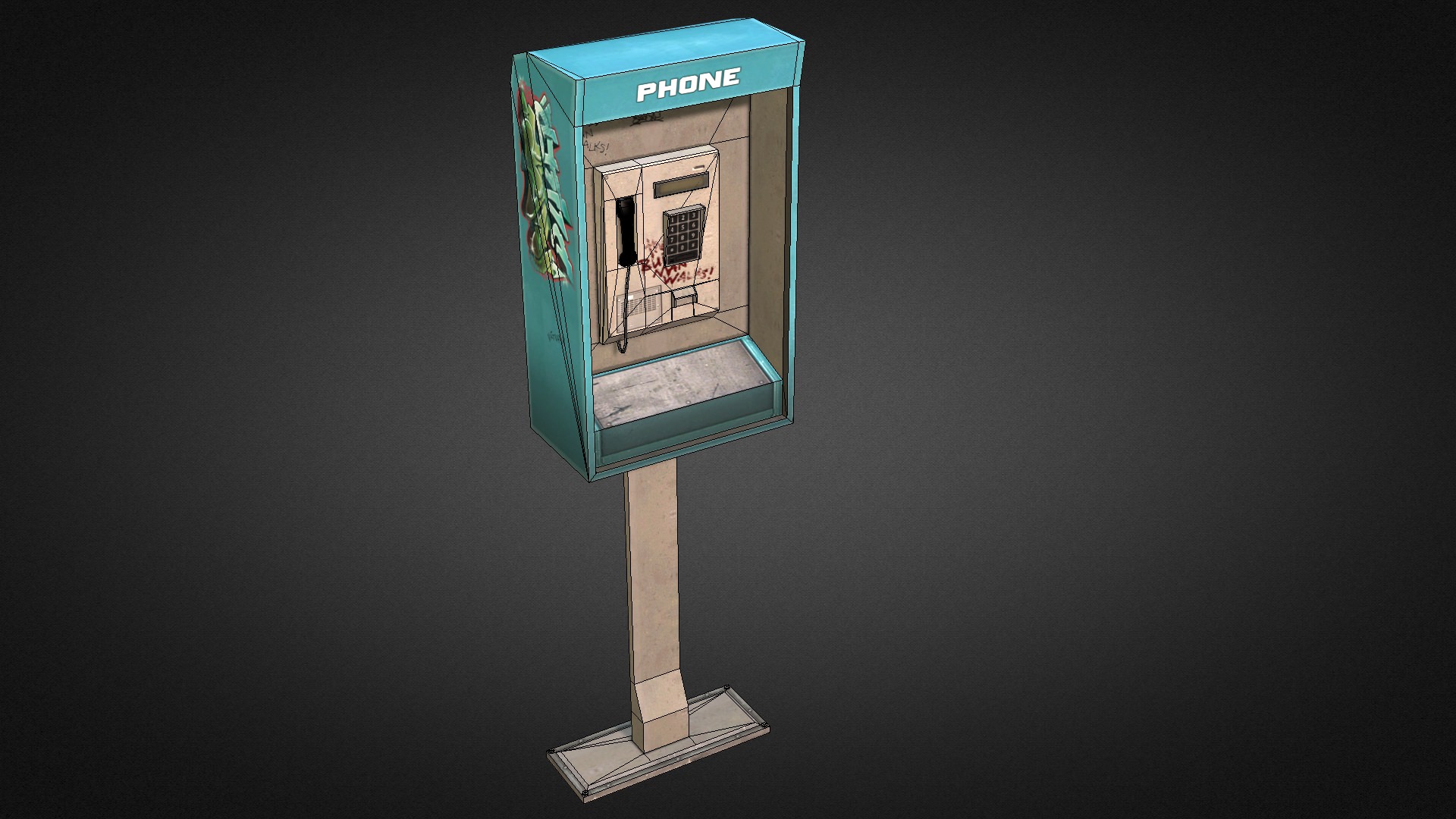 3D model Phonebooth 01 VR / AR / low-poly | CGTrader