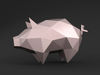 Pig triangular 3D model 3D printable | CGTrader