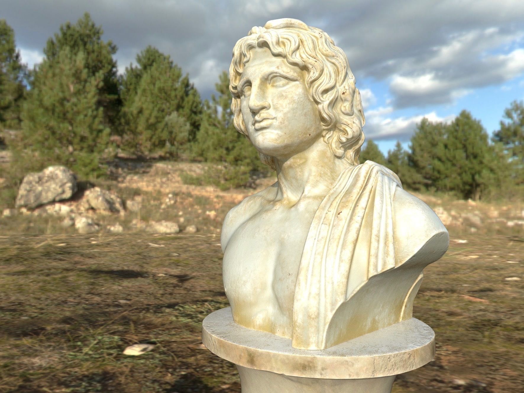 3D Alexander The Great Bust - Alejandro Magno 3D model 3D model | CGTrader