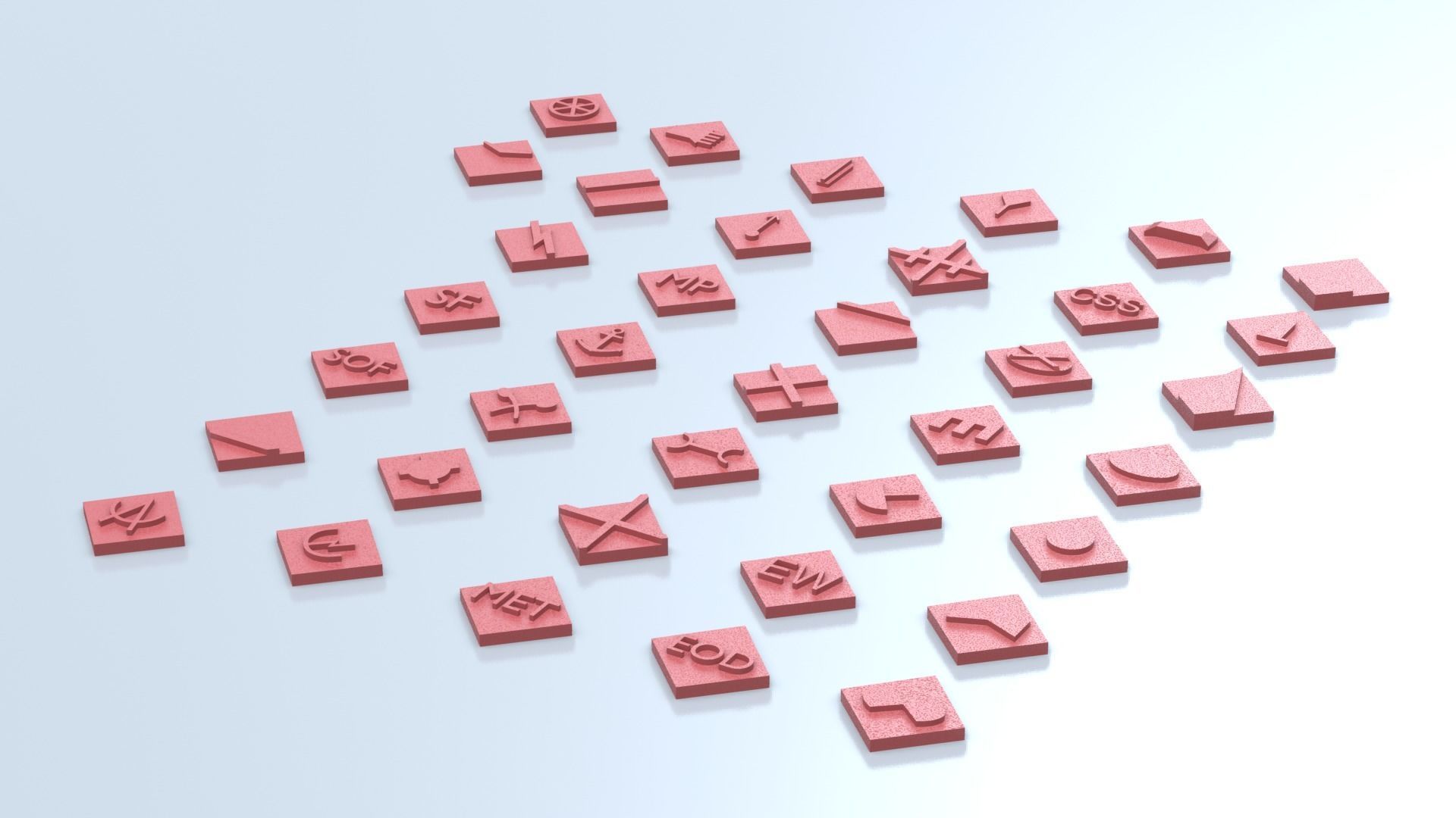 Nato Military Symbols 3D model 3D printable | CGTrader