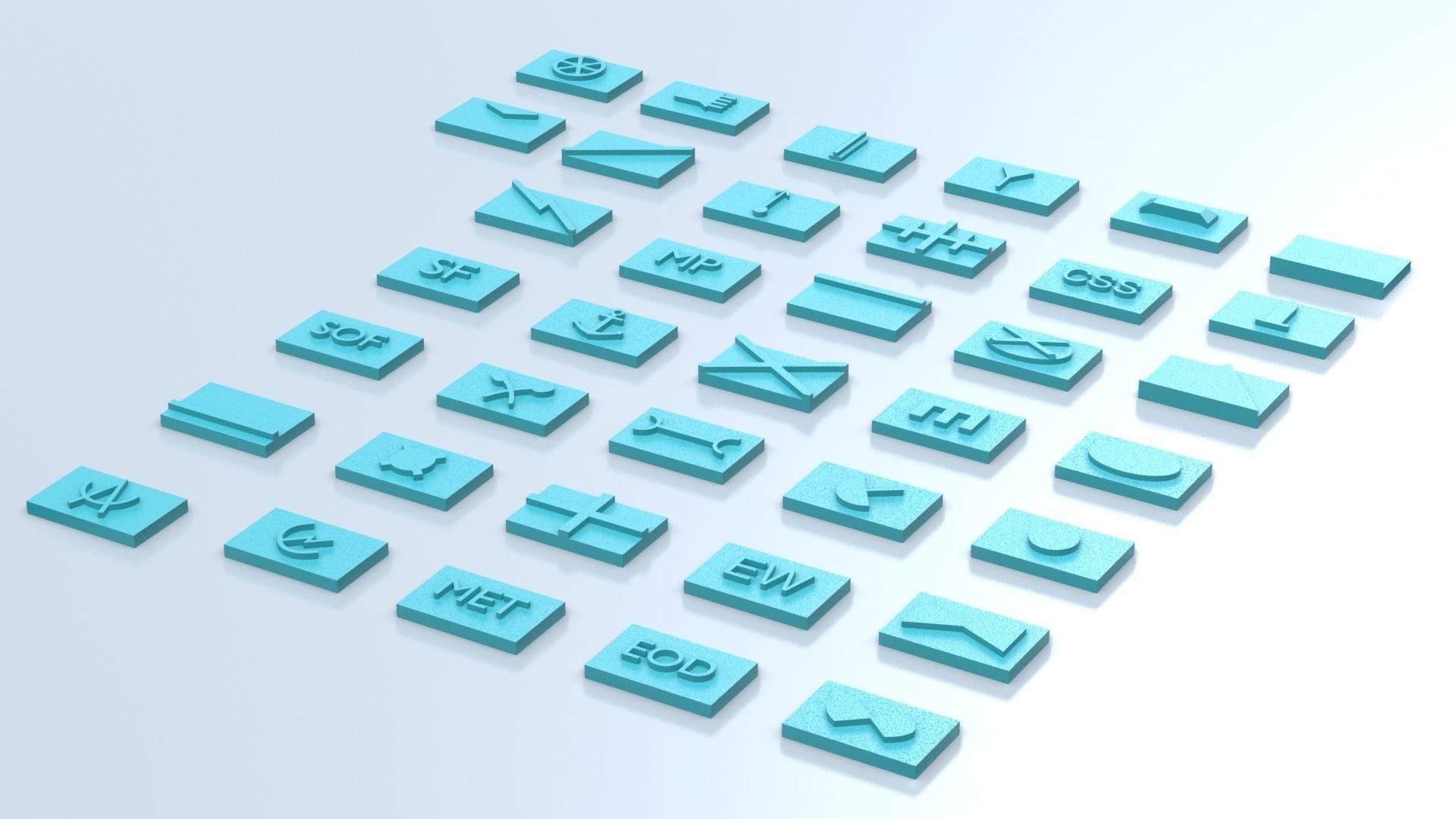 Nato Military Symbols 3D model 3D printable | CGTrader