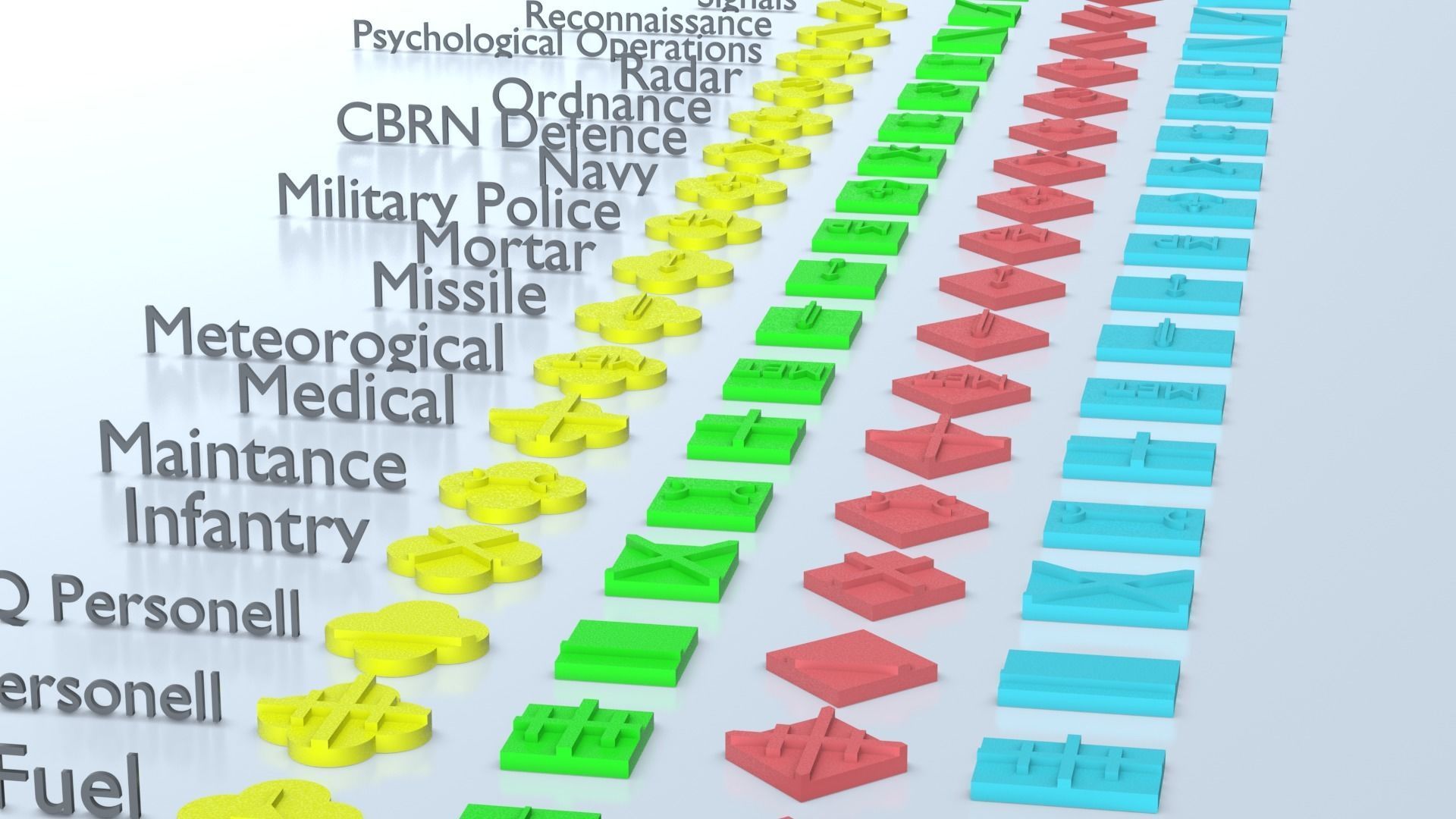 Nato Military Symbols 3D model 3D printable | CGTrader