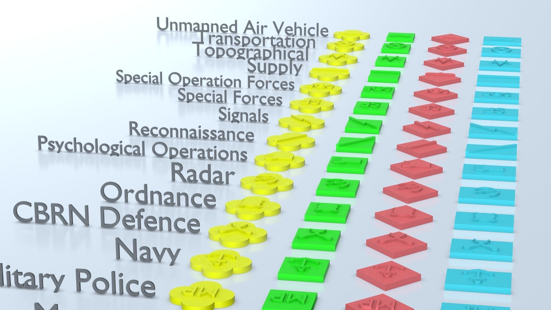 Nato Military Symbols 3D model 3D printable | CGTrader