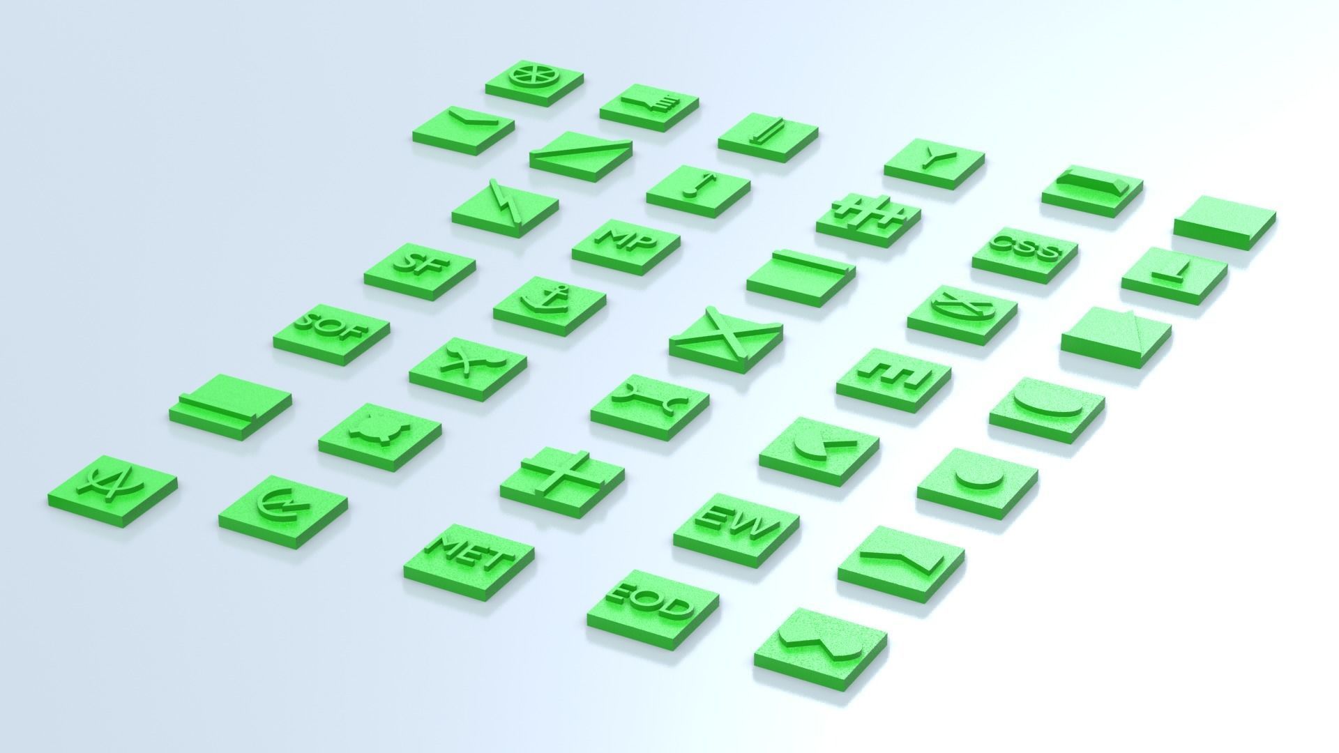 Nato Military Symbols 3D model 3D printable | CGTrader