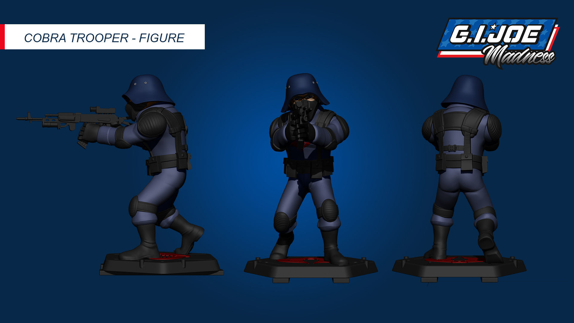GI JOE FIGURES PACK - 4 bust plus 1 full figure 3D model 3D printable ...