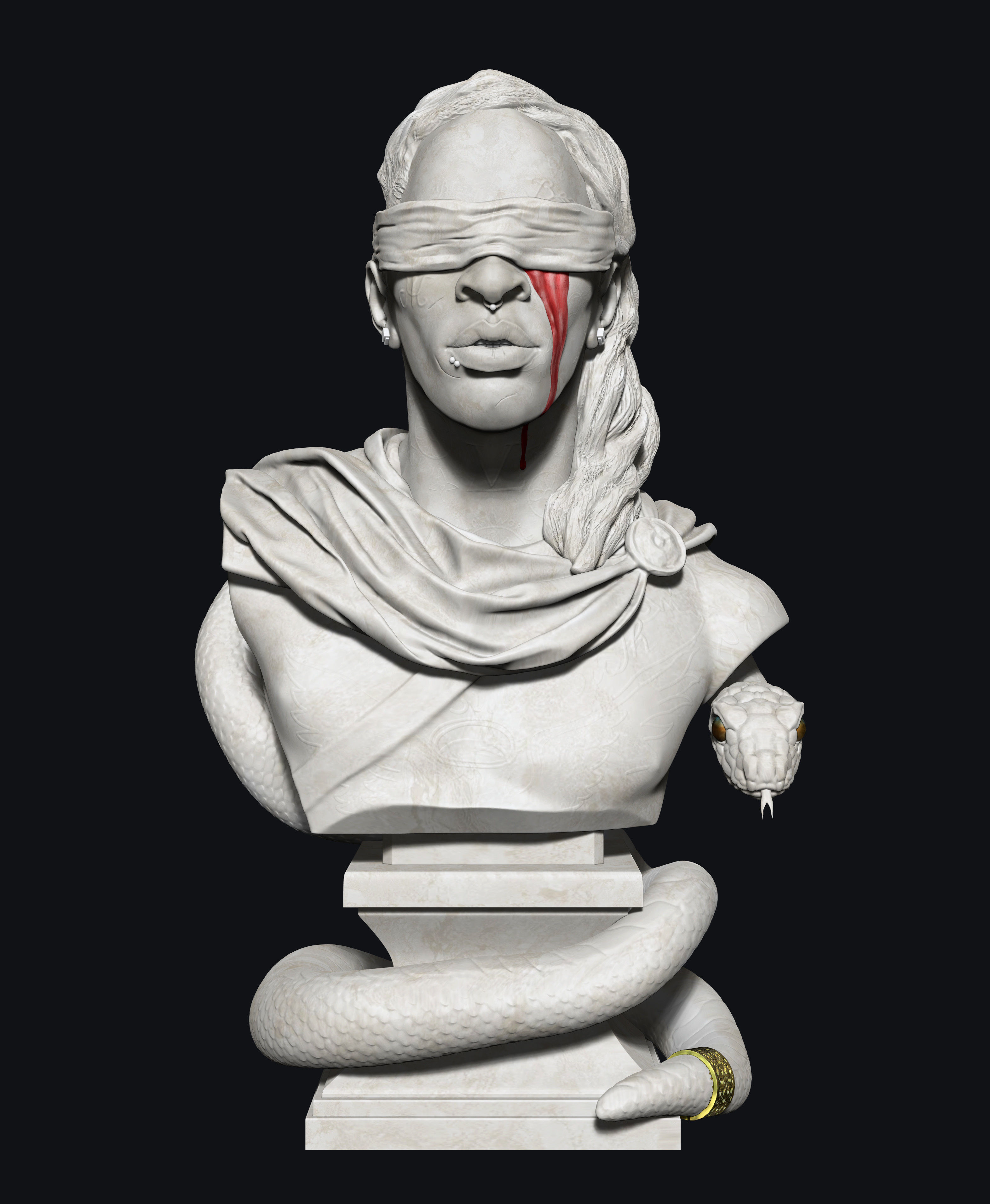 Young Thug portrait 3D model 3D printable | CGTrader