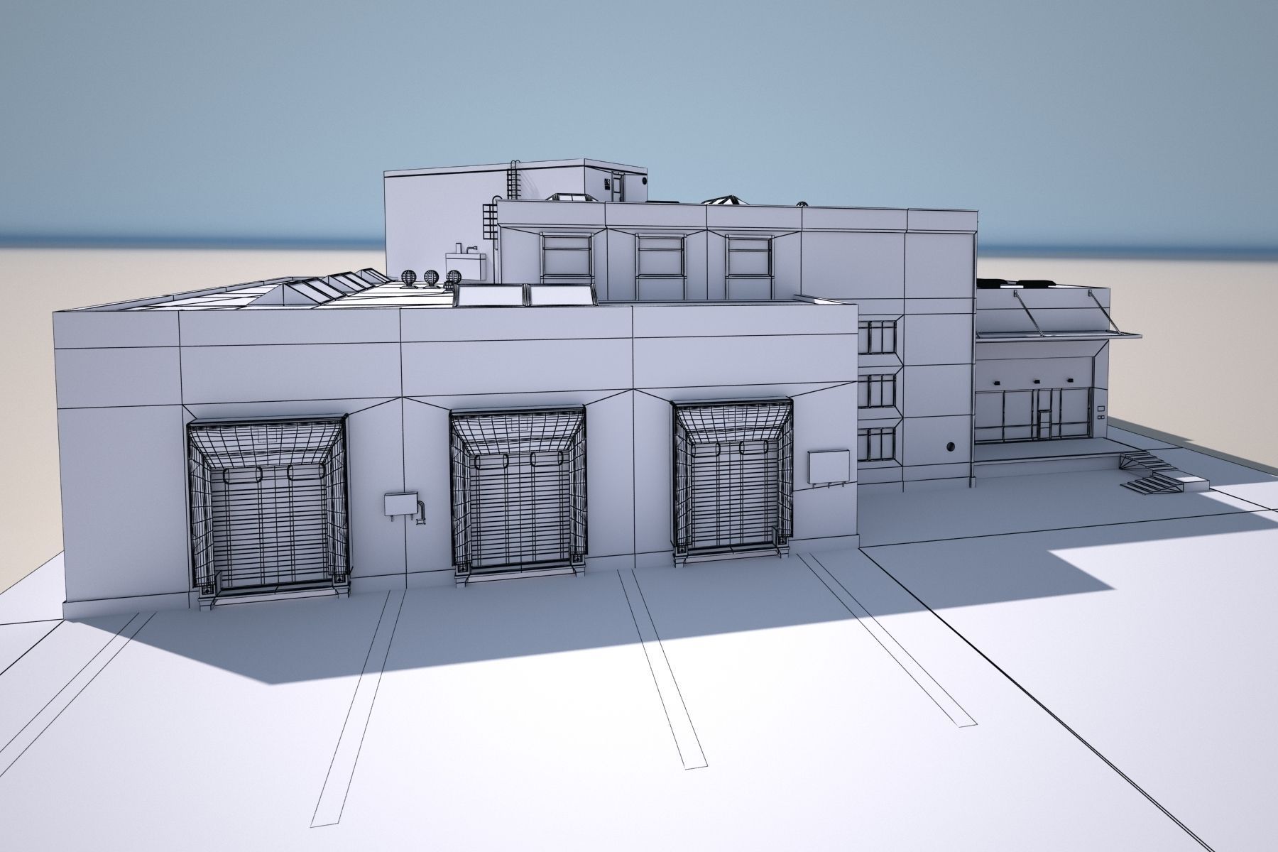 3D model Cargo Building TIR Low Poly VR / AR / low-poly | CGTrader