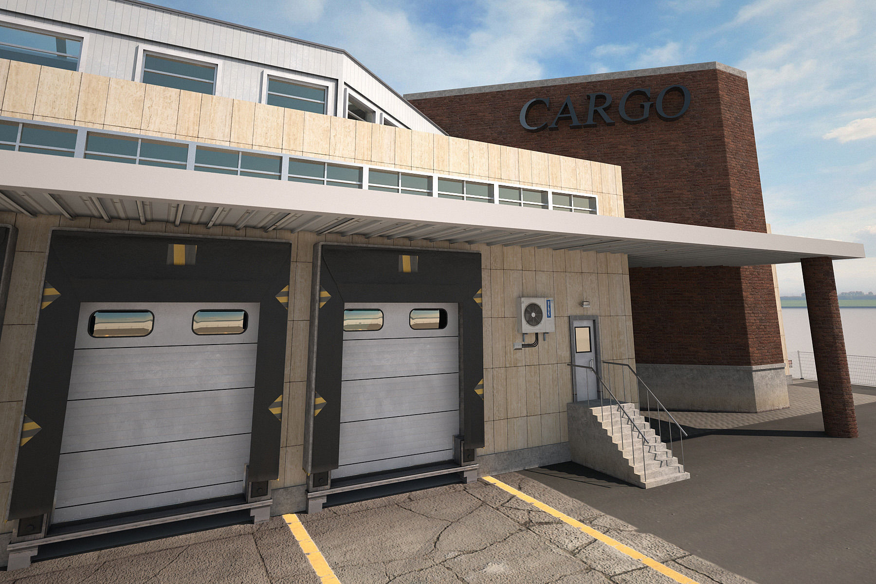 3D model Cargo Building TIR Low Poly VR / AR / low-poly | CGTrader
